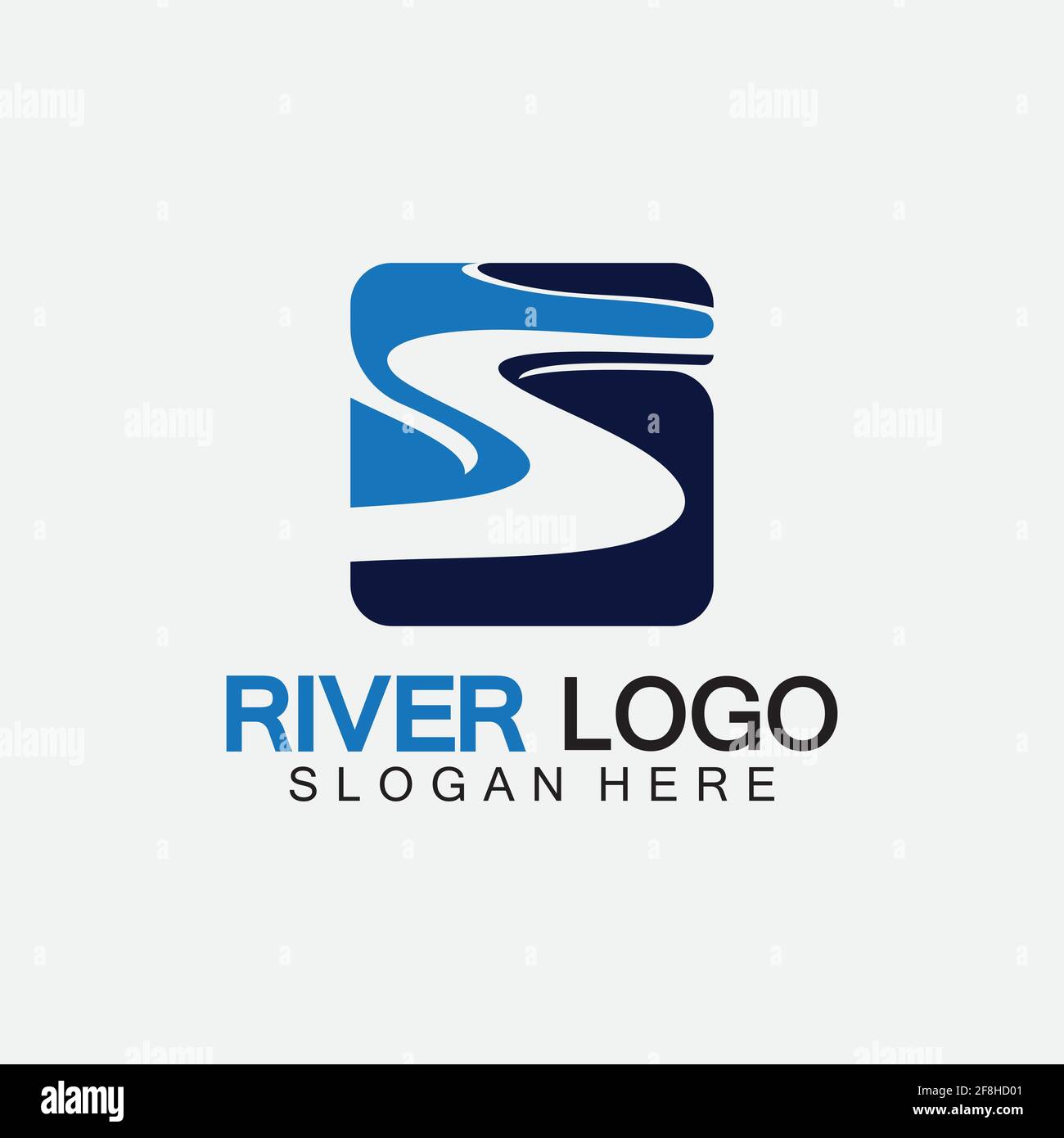 River Logo vector icon illustration design template Stock Vector Image ...