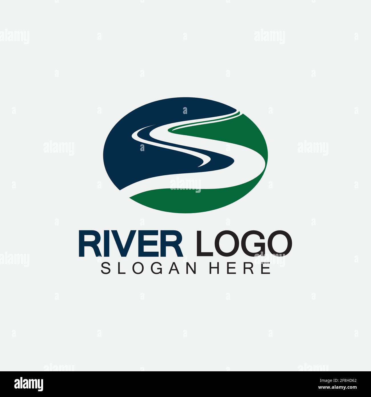 River Logo vector icon illustration design template Stock Vector Image ...