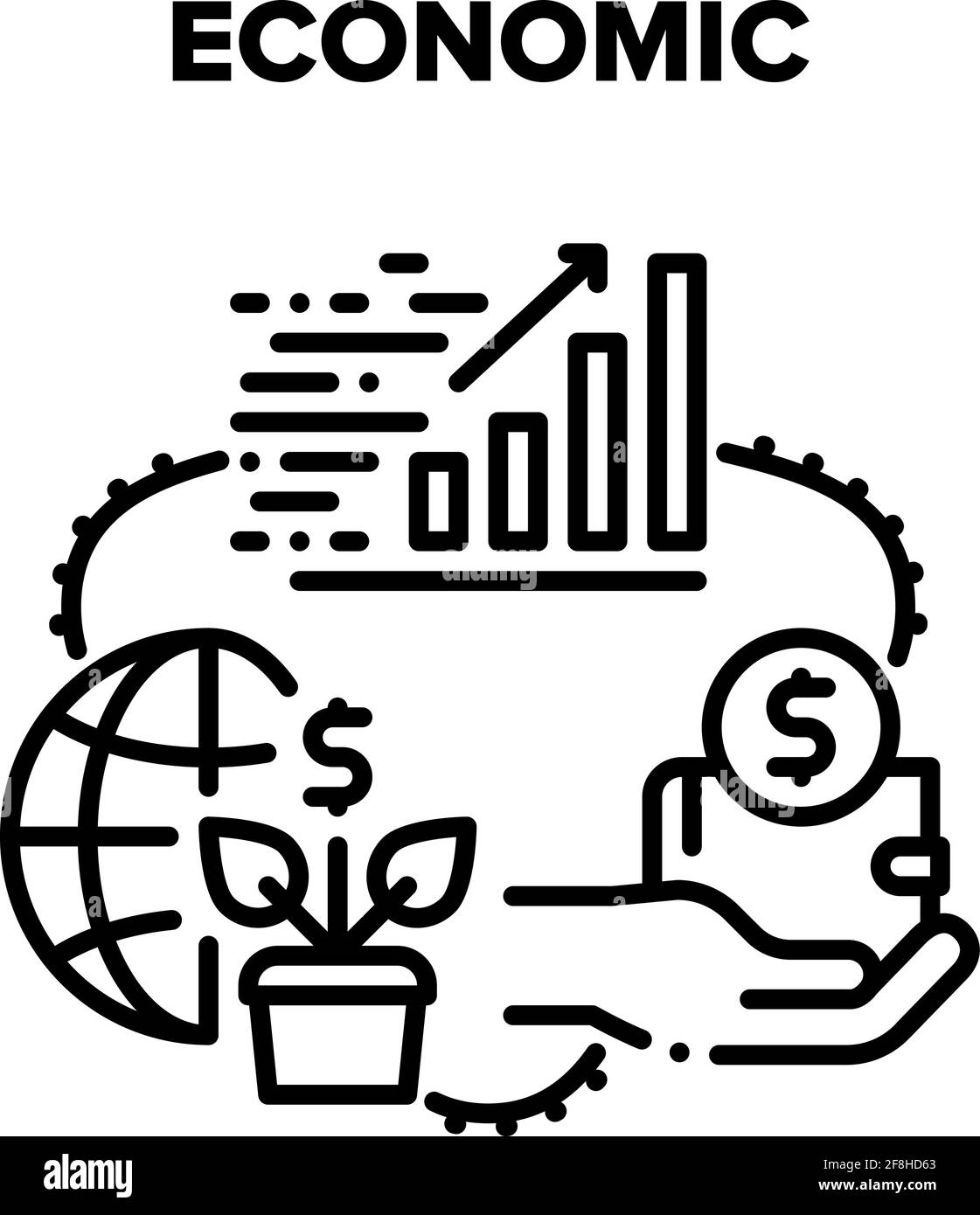 Economic Wealth Vector Black Illustration Stock Vector Image & Art - Alamy