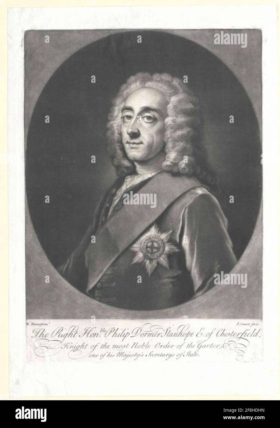 Stanhope, 4. Earl of Chesterfield, Philip Dormer Maler: Hoare ...