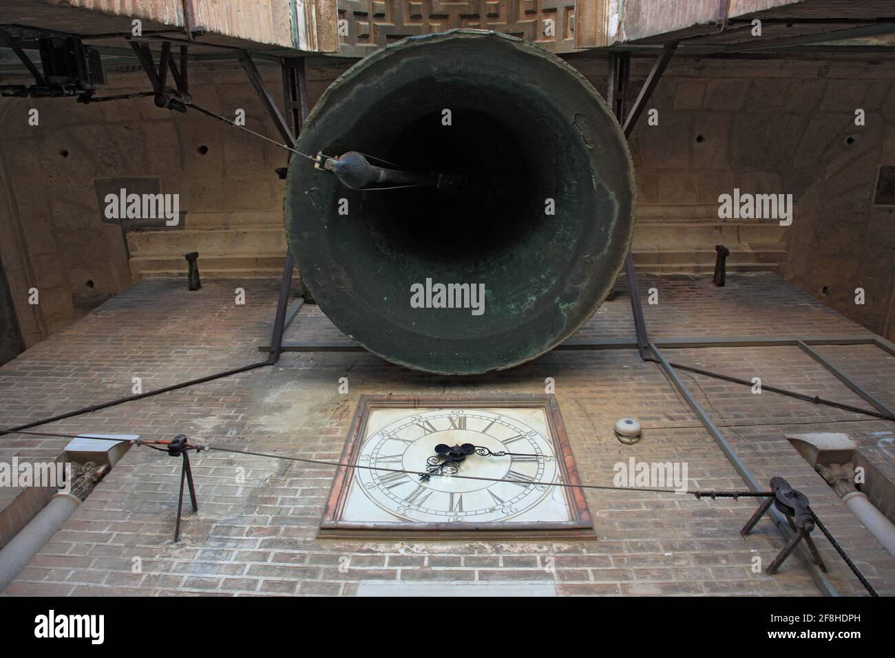 Spain, Andalusia, historic center of Seville, bell in tower of the ...
