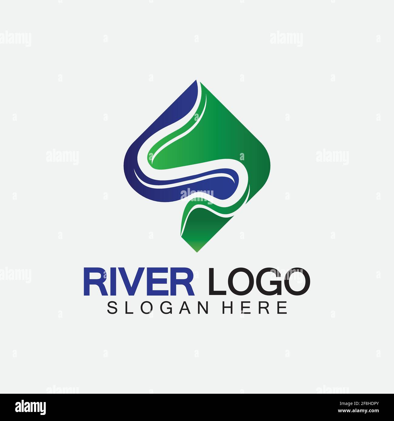 River Logo vector icon illustration design template Stock Vector Image ...