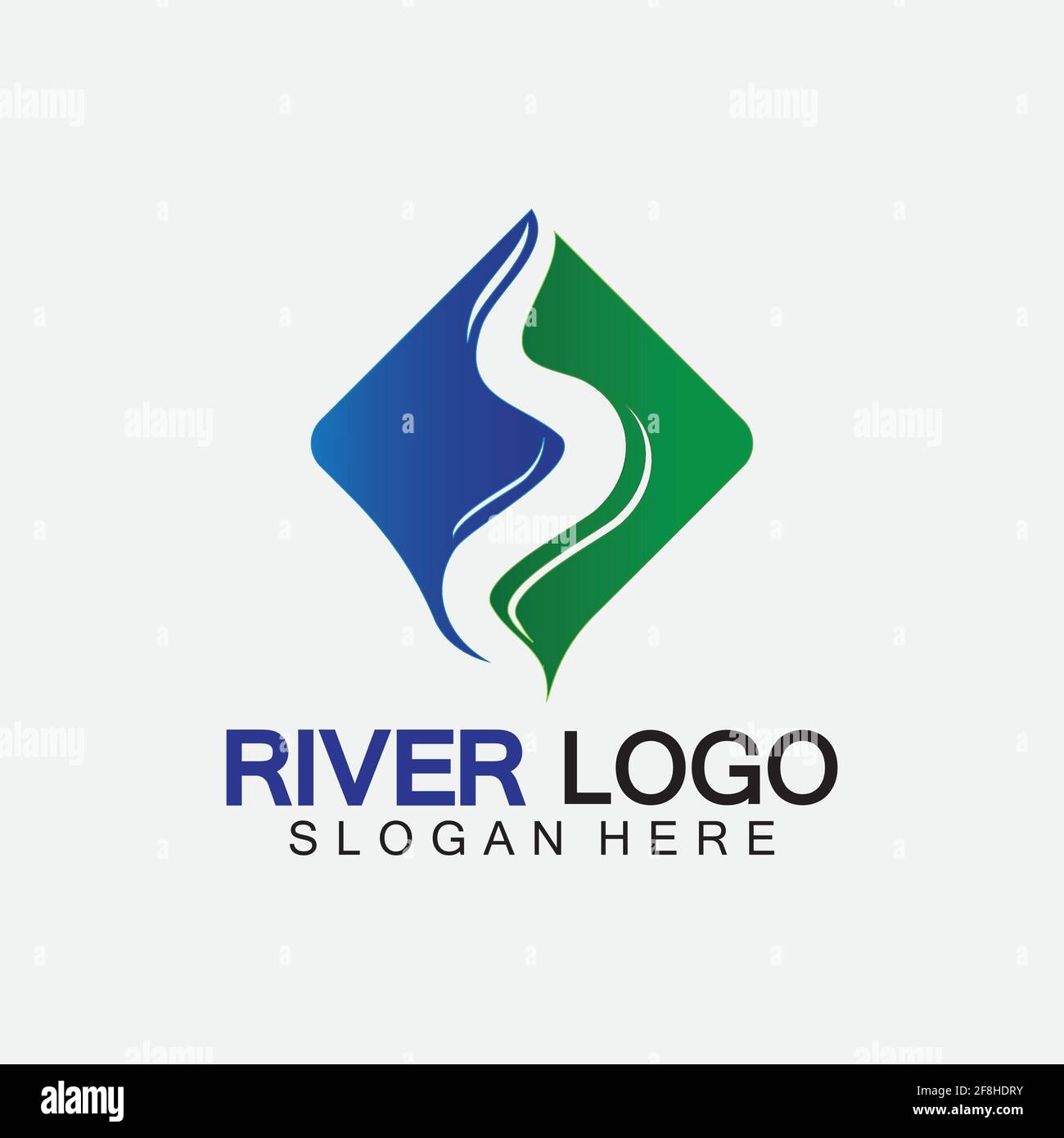 River Logo vector icon illustration design template Stock Vector Image ...