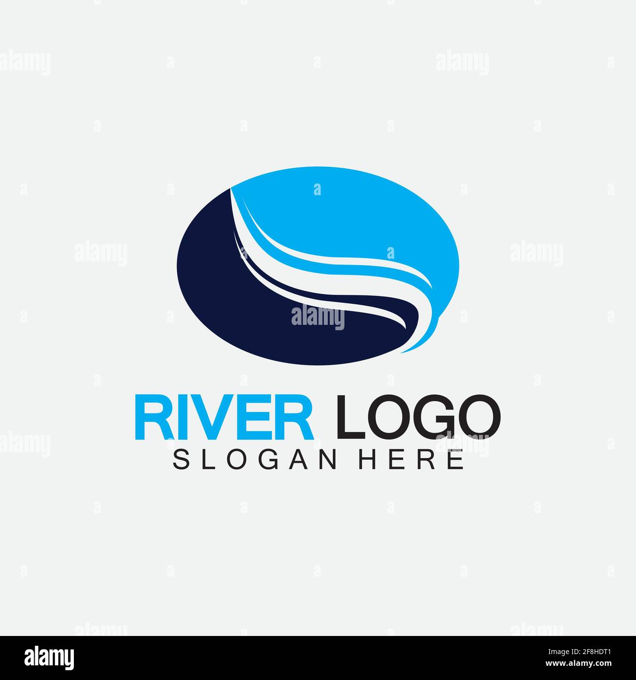 River Logo vector icon illustration design template Stock Vector Image ...