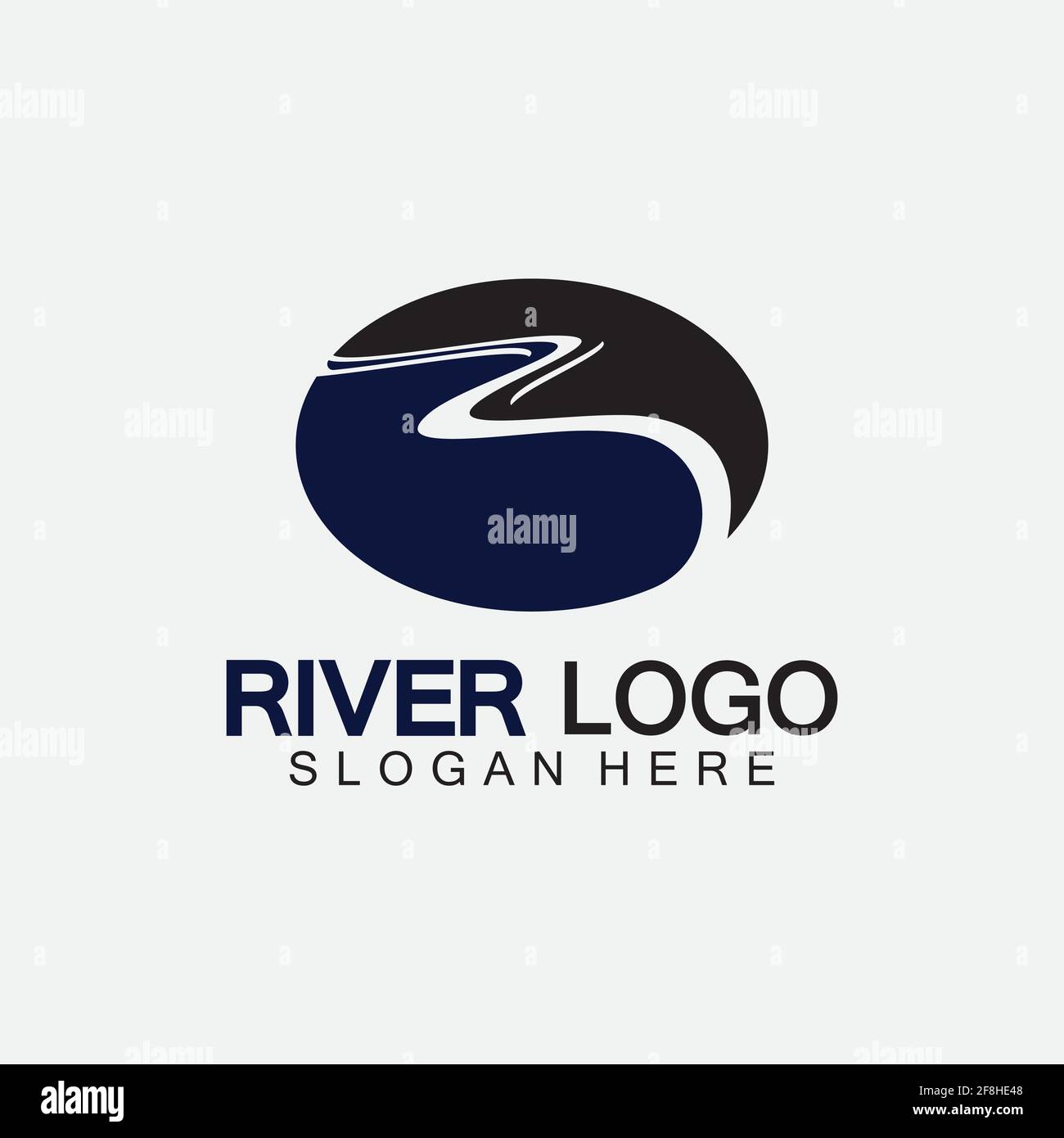 River Logo vector icon illustration design template Stock Vector Image ...