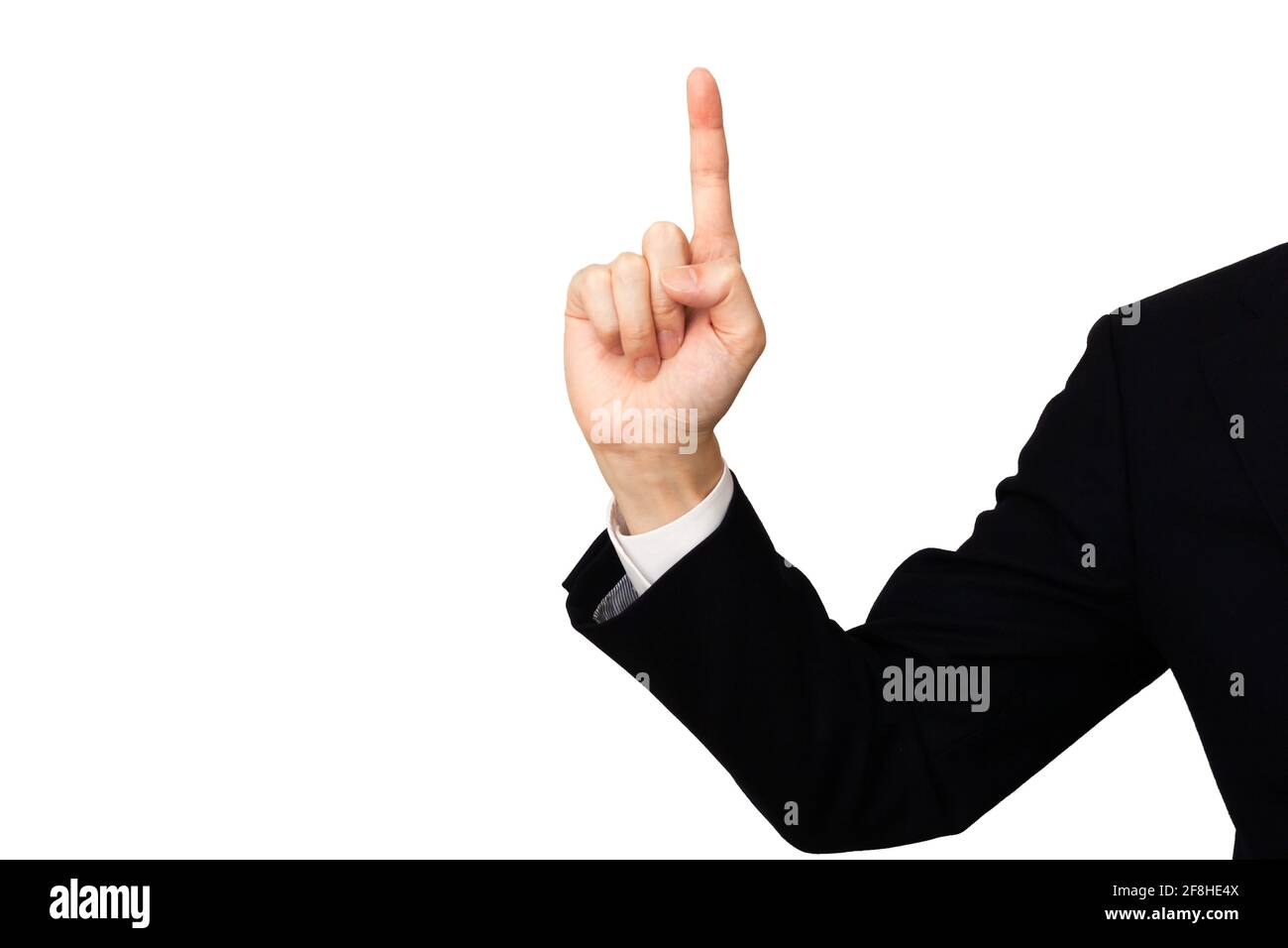 Business person who raises the index finger Stock Photo - Alamy