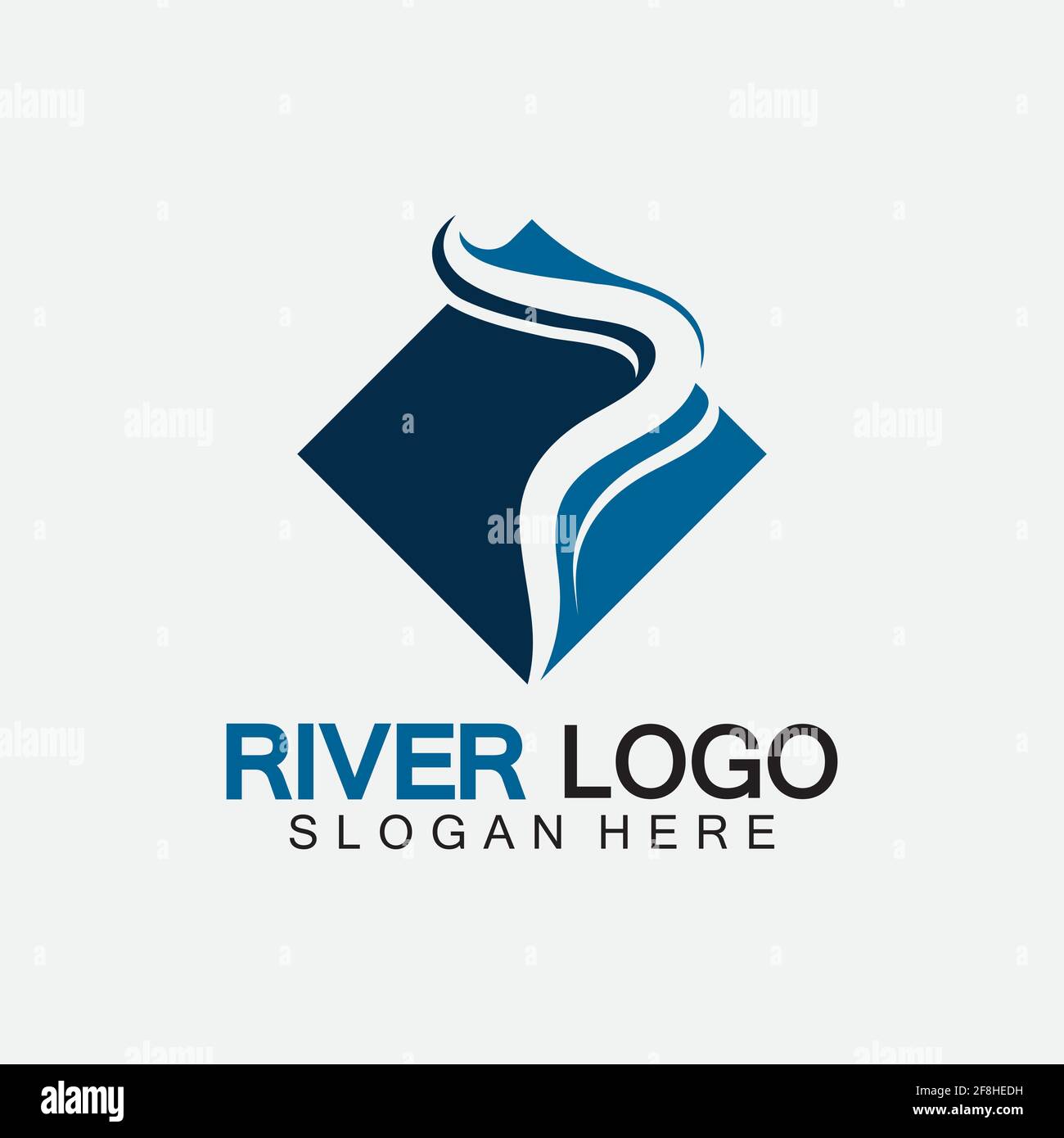 River Logo vector icon illustration design template Stock Vector Image ...