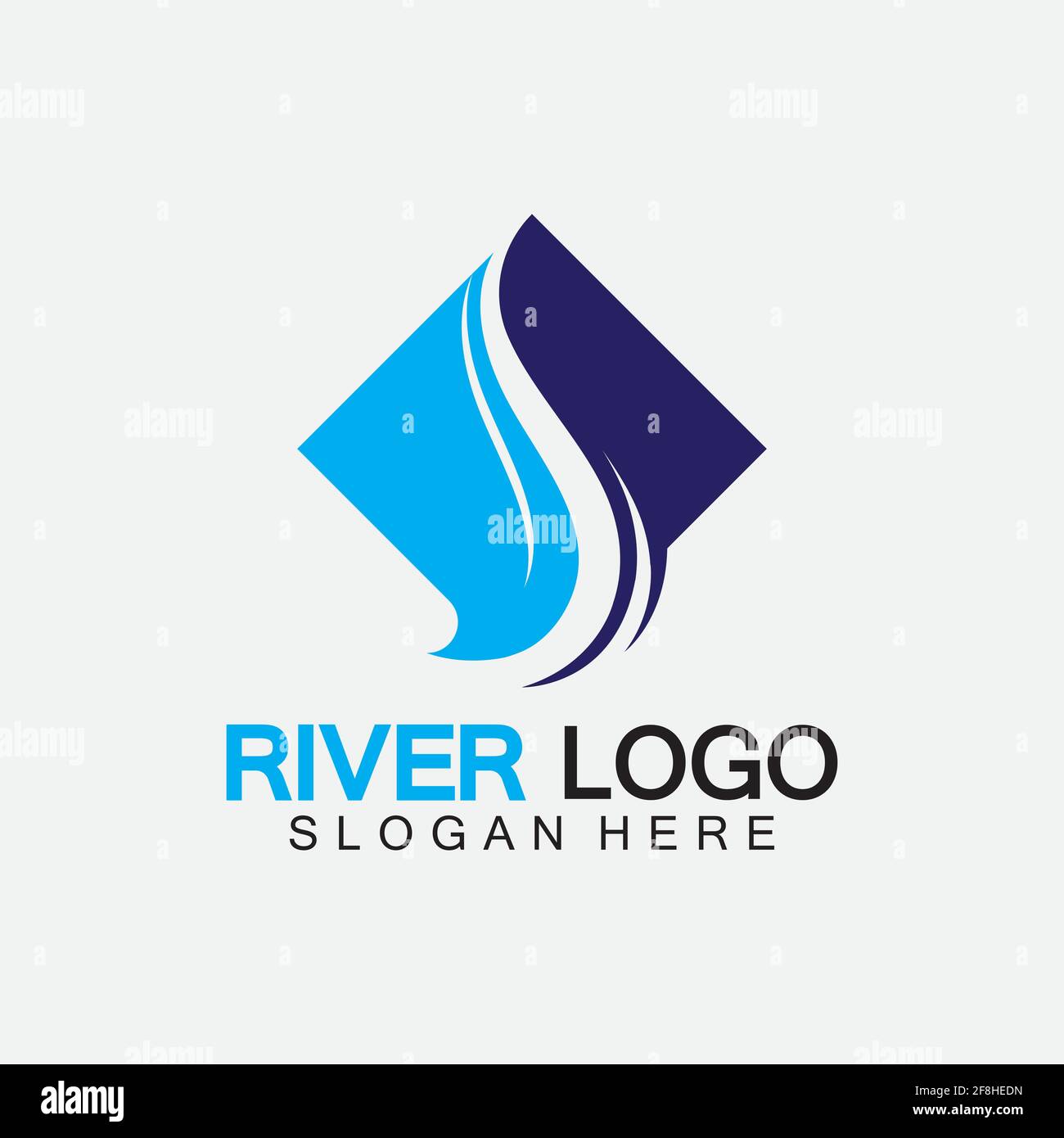 River Logo vector icon illustration design template Stock Vector Image ...
