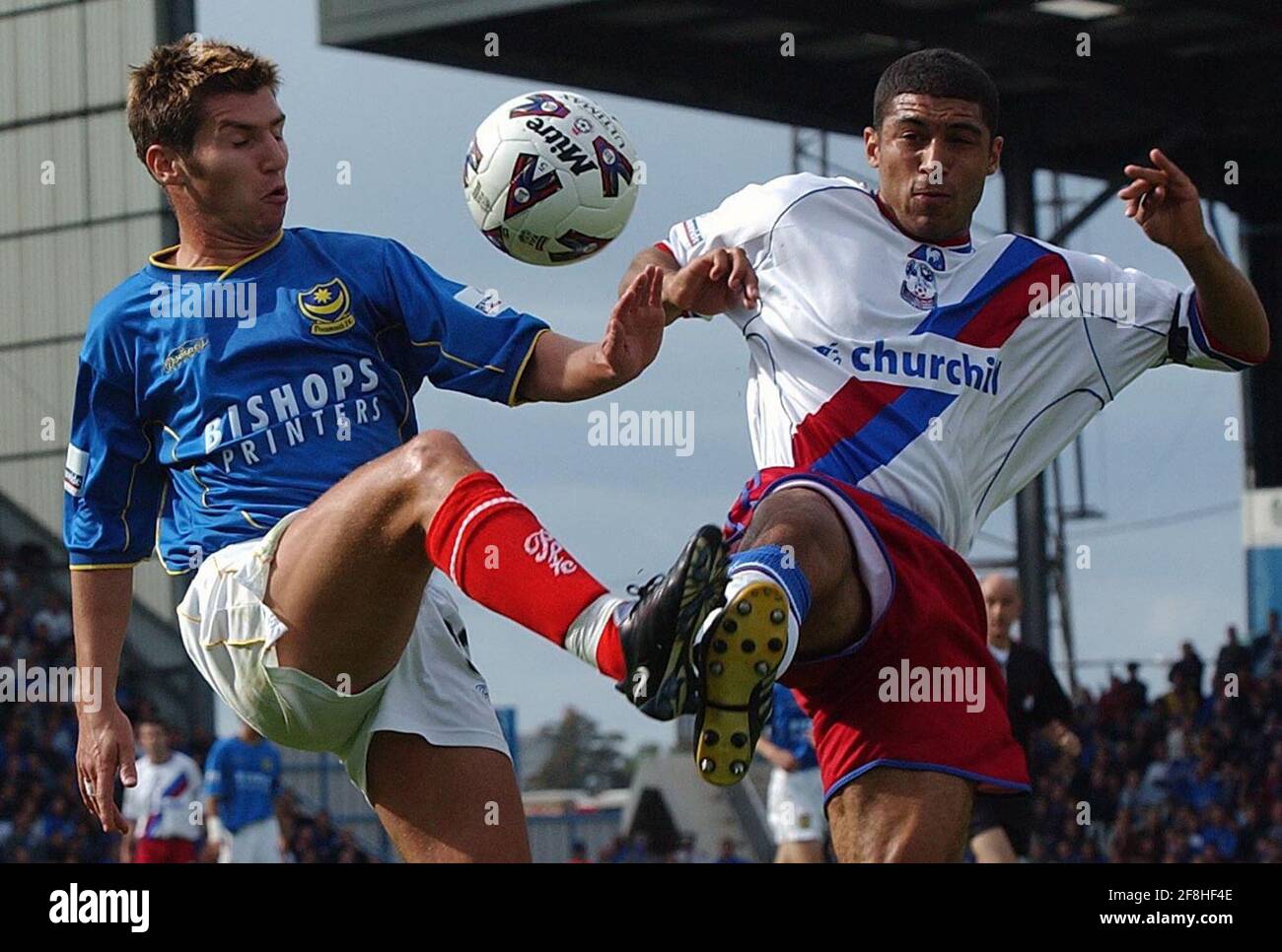 PORTSMOUTH V PALACE MARK BURCHILL AND HAYDEN MULLINS. PIC MIKE WALKER ...