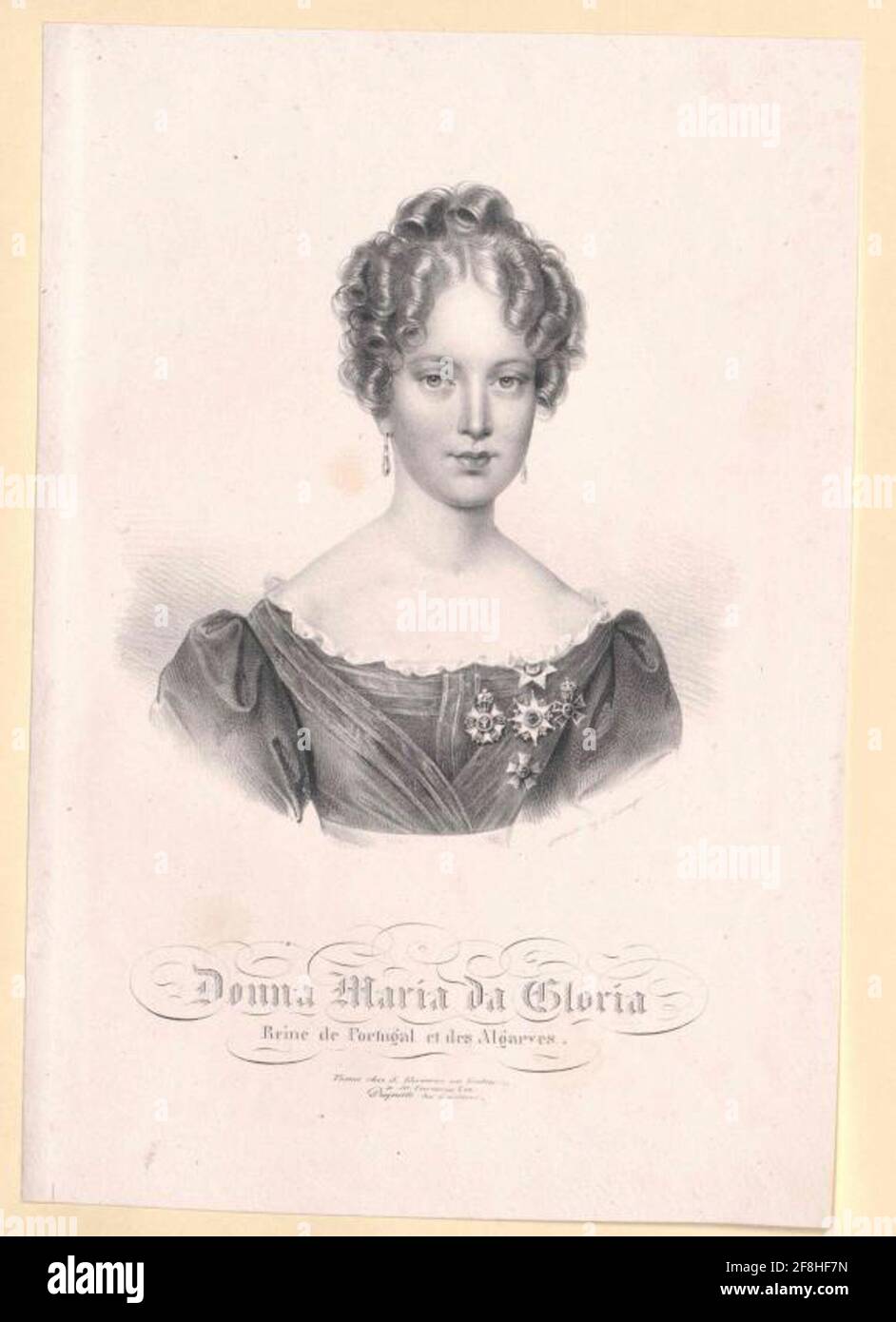 Maria II. Da Gloria, Queen of Portugal Stock Photo - Alamy