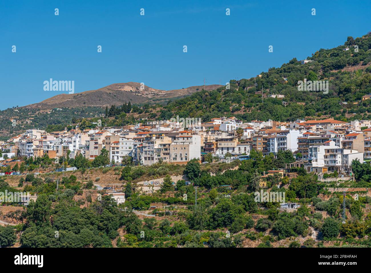 Cityscape of Spanish town Lanjaron Stock Photo - Alamy