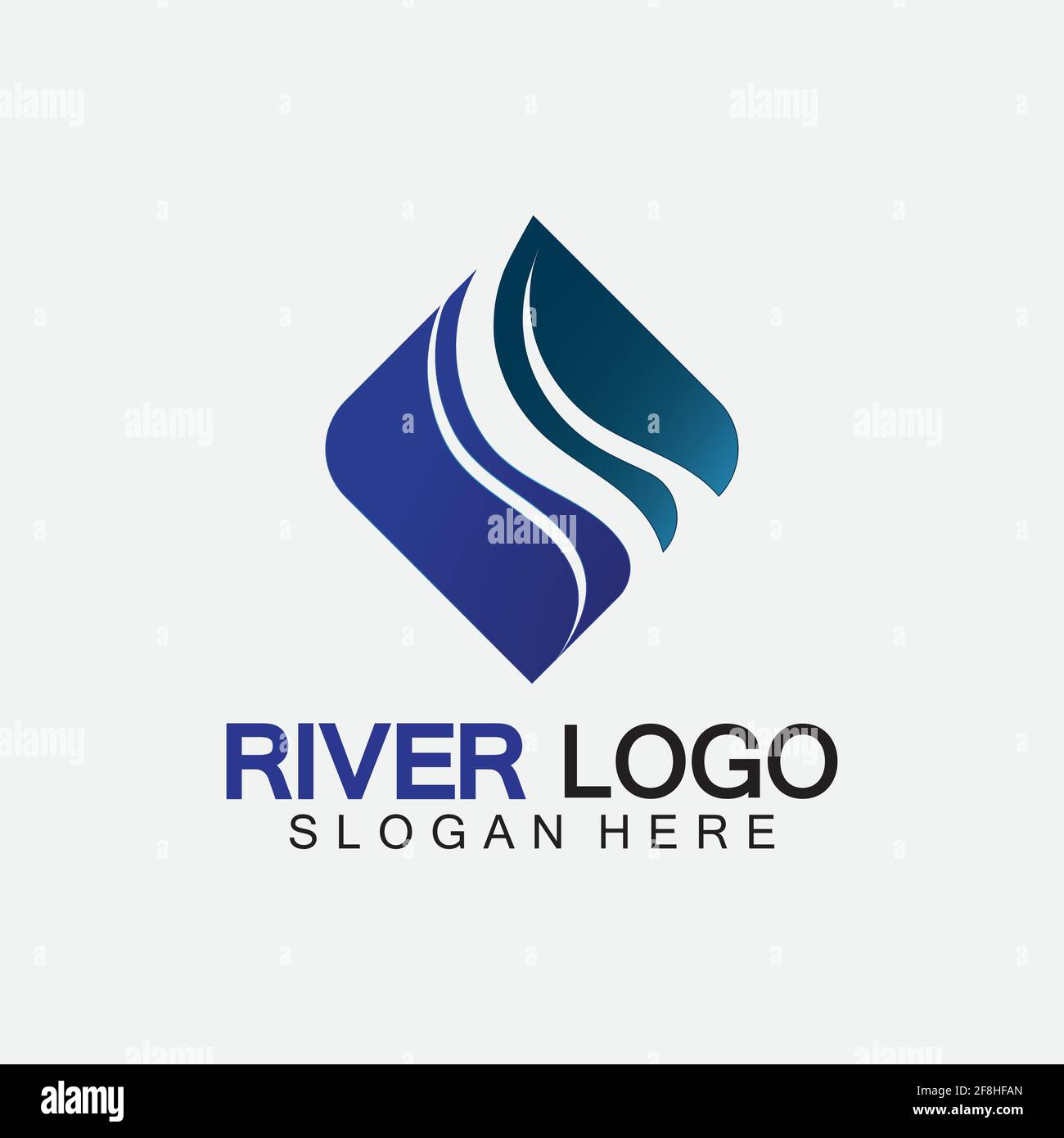 River Logo vector icon illustration design template Stock Vector Image ...
