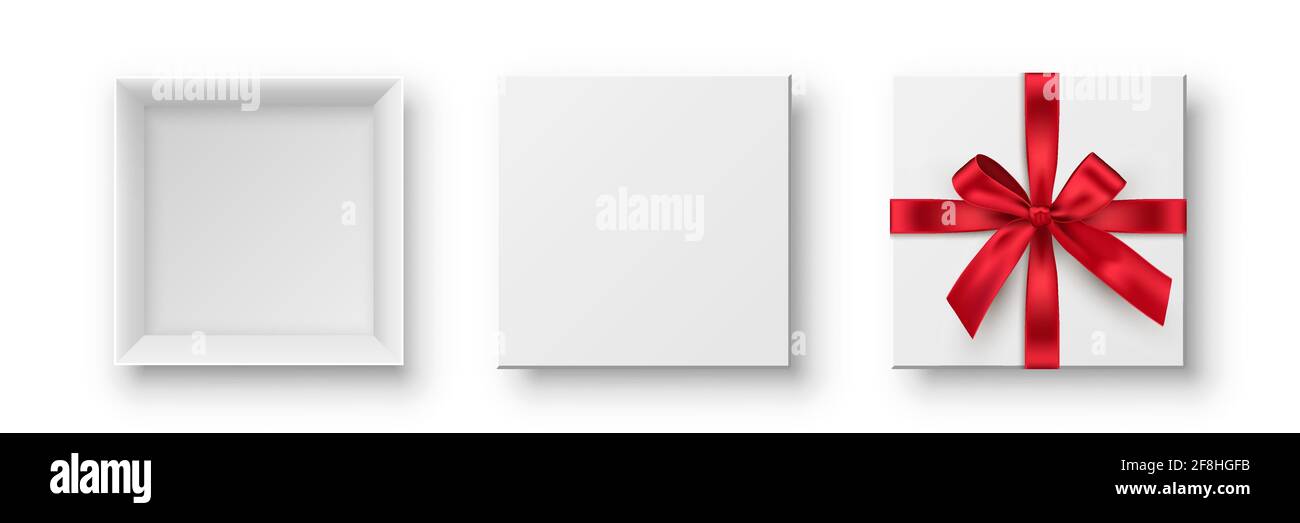 Gift box open top view Stock Vector Images - Alamy