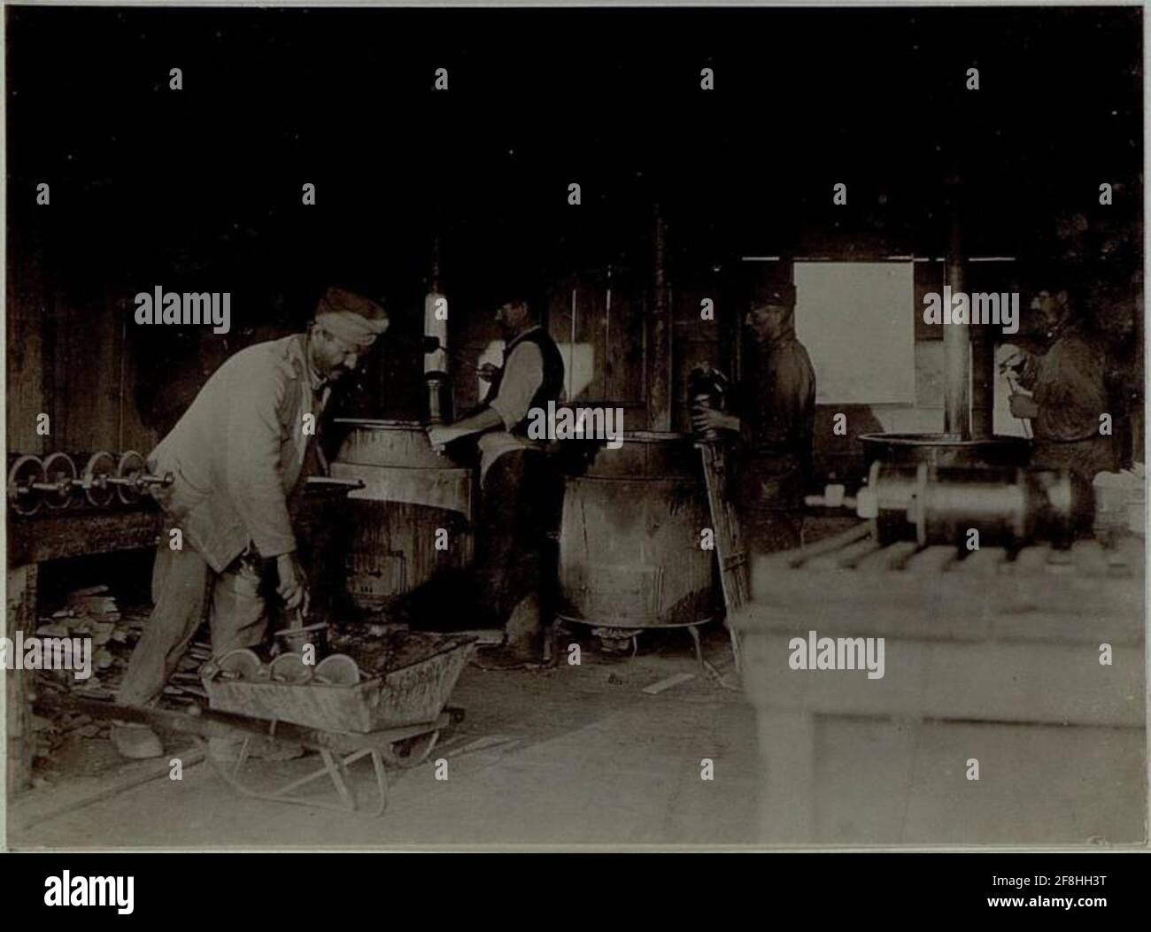 Mine production in Ajdovscina mines are covered with wax Stock Photo ...