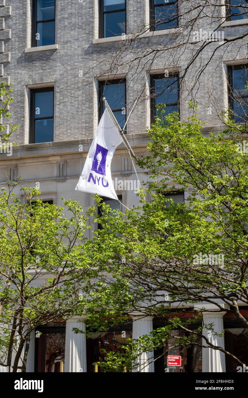 New York University Flag, NYC Stock Photo - Alamy