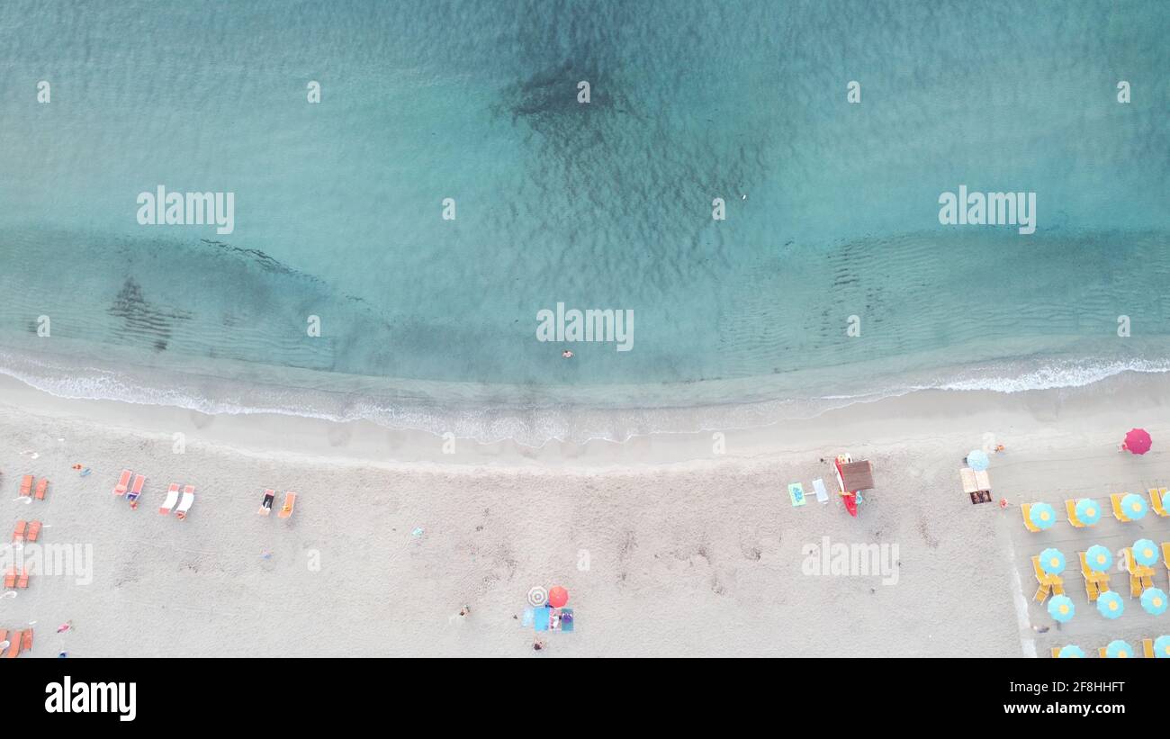 Aerial view of a sandy beach Stock Photo - Alamy