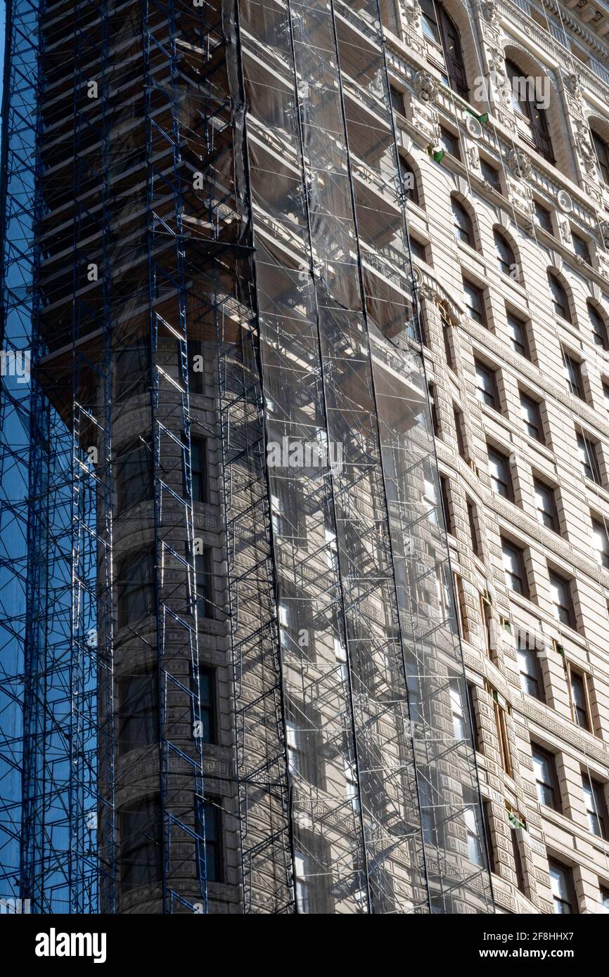 Flatiron Building under renovation, NYC, 2021 Stock Photo - Alamy