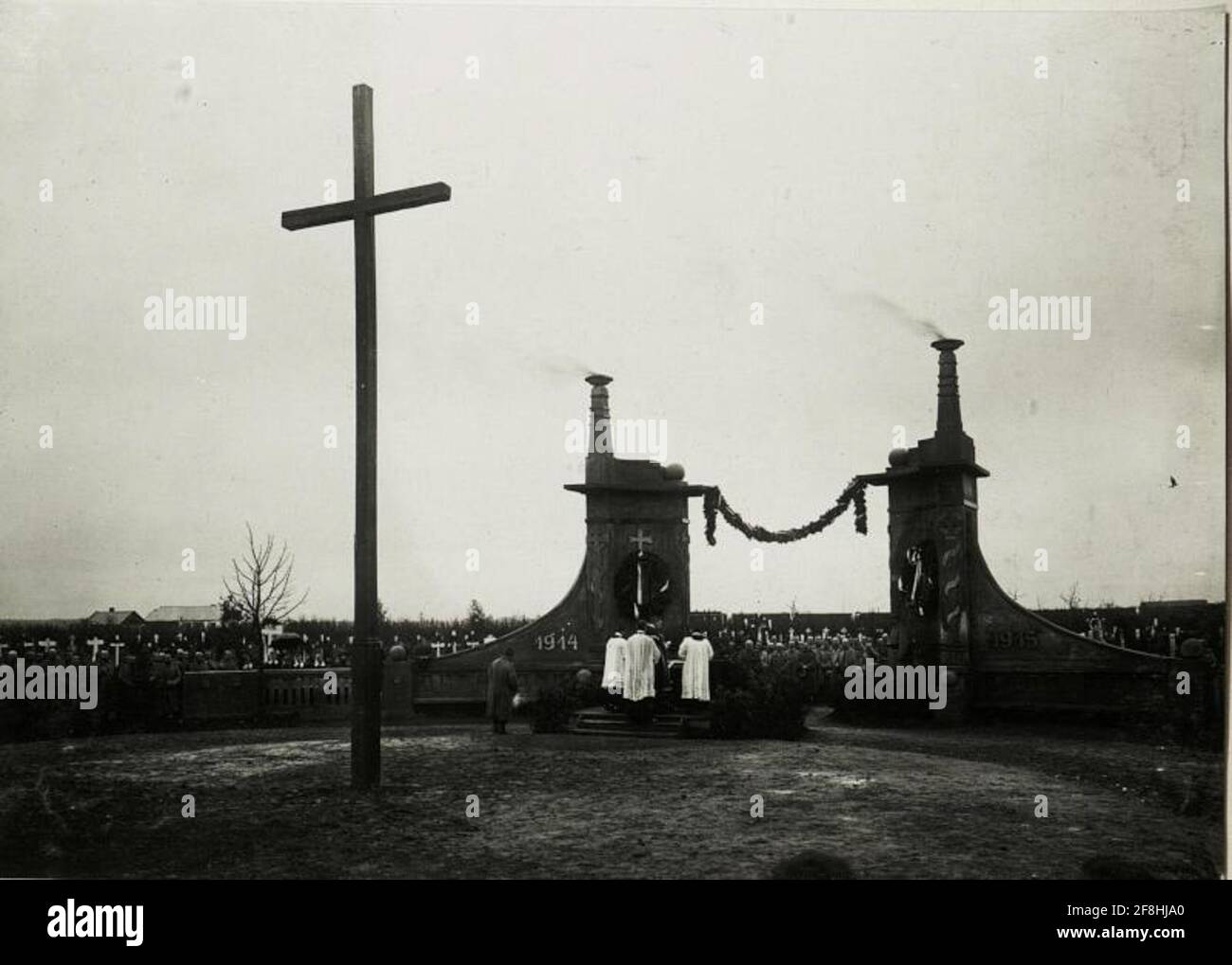 Allerseel celebration at the Hero cemetery in Stryj.Dome troops ...