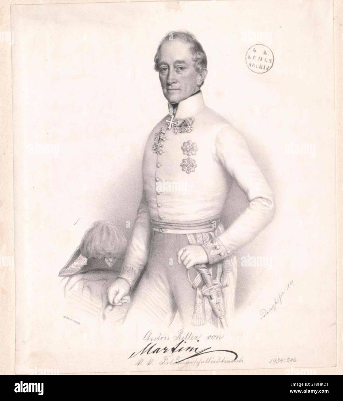 Martini, Anton Stefan Knight of Stock Photo - Alamy