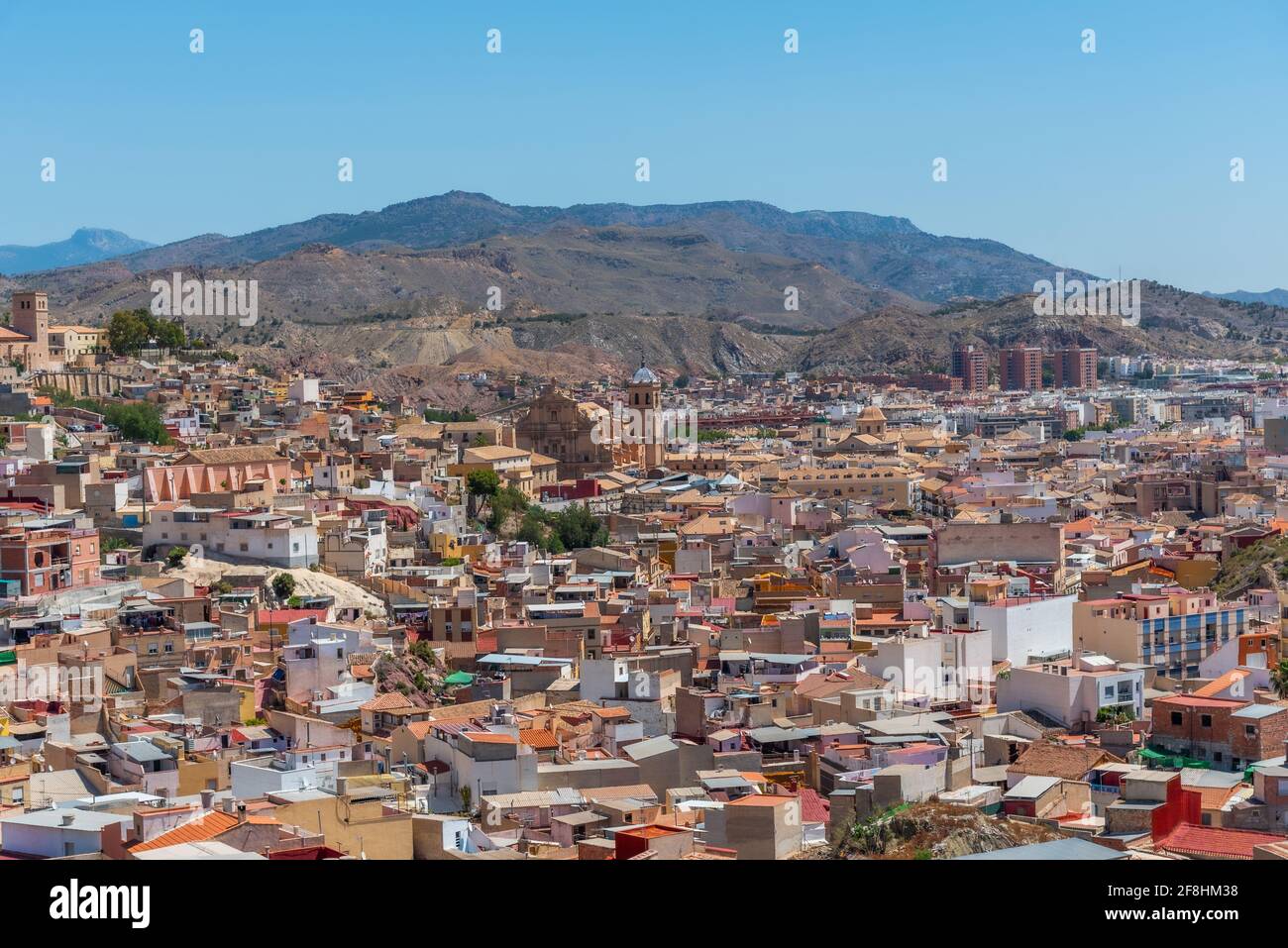 Aerial view of Spanish town Lorca Stock Photo - Alamy