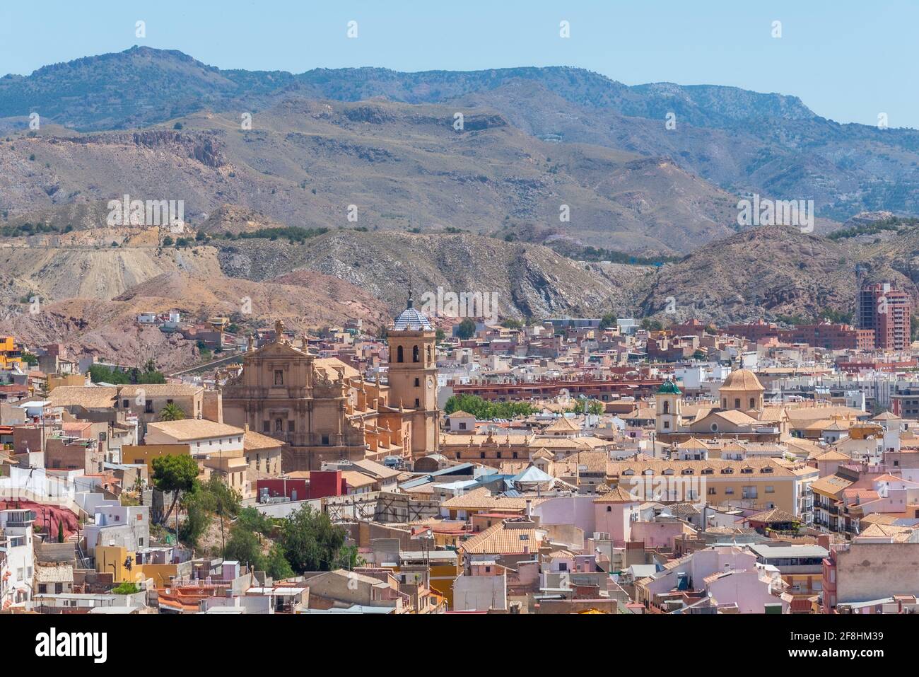 Aerial view of Spanish town Lorca Stock Photo - Alamy