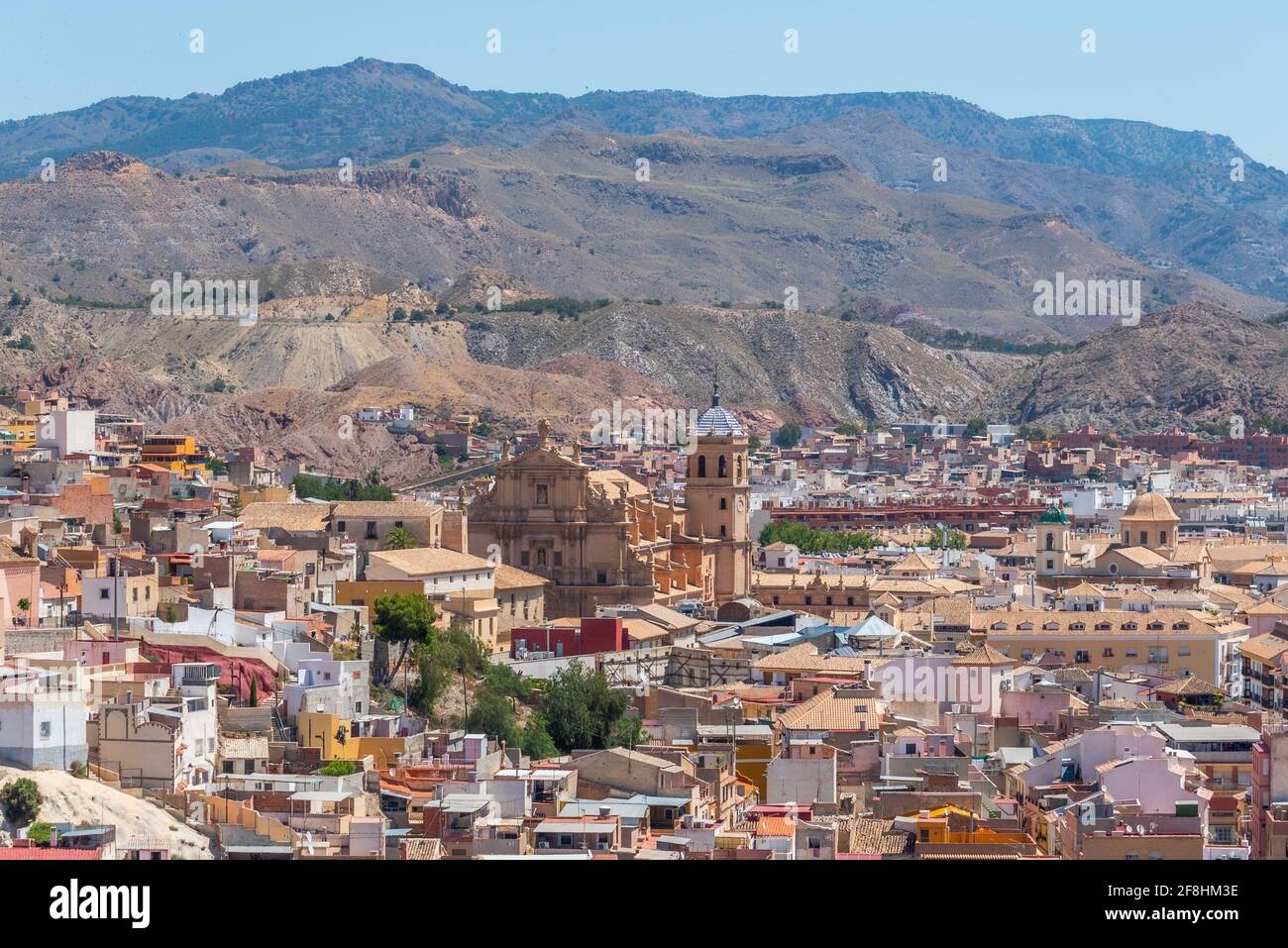 Aerial view of Spanish town Lorca Stock Photo - Alamy