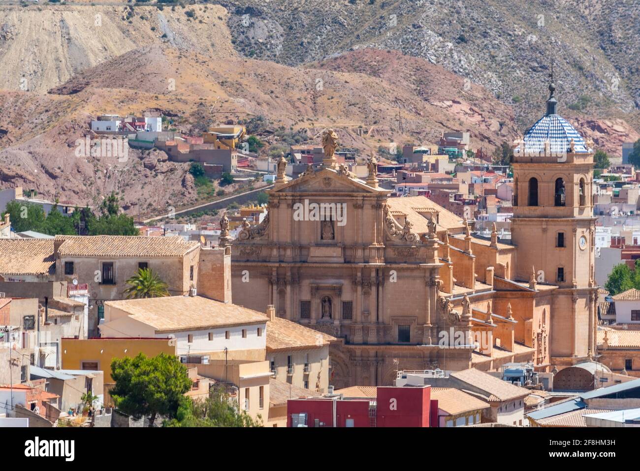 Aerial view of Spanish town Lorca Stock Photo - Alamy