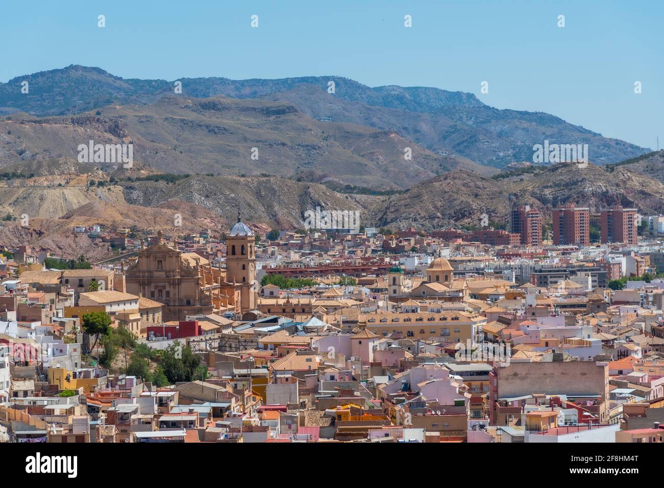 Aerial view of Spanish town Lorca Stock Photo - Alamy