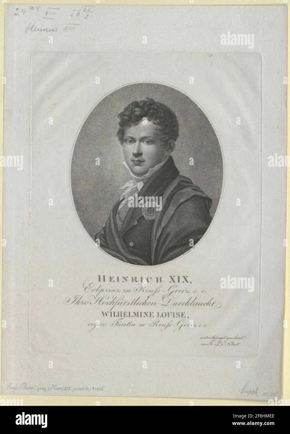 Reuss to Greiz, Heinrich Prince Stock Photo - Alamy