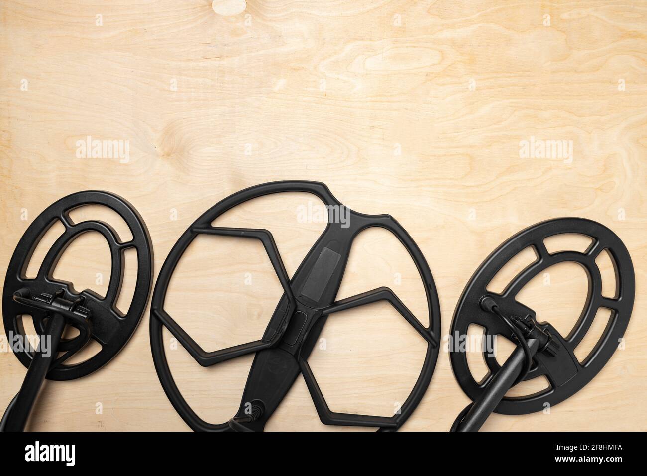 Search coil of the metal detector top view Stock Photo - Alamy
