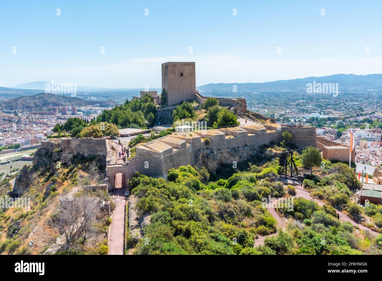 Torre Alfonsina inside of the Lorca castle in Spain Stock Photo - Alamy