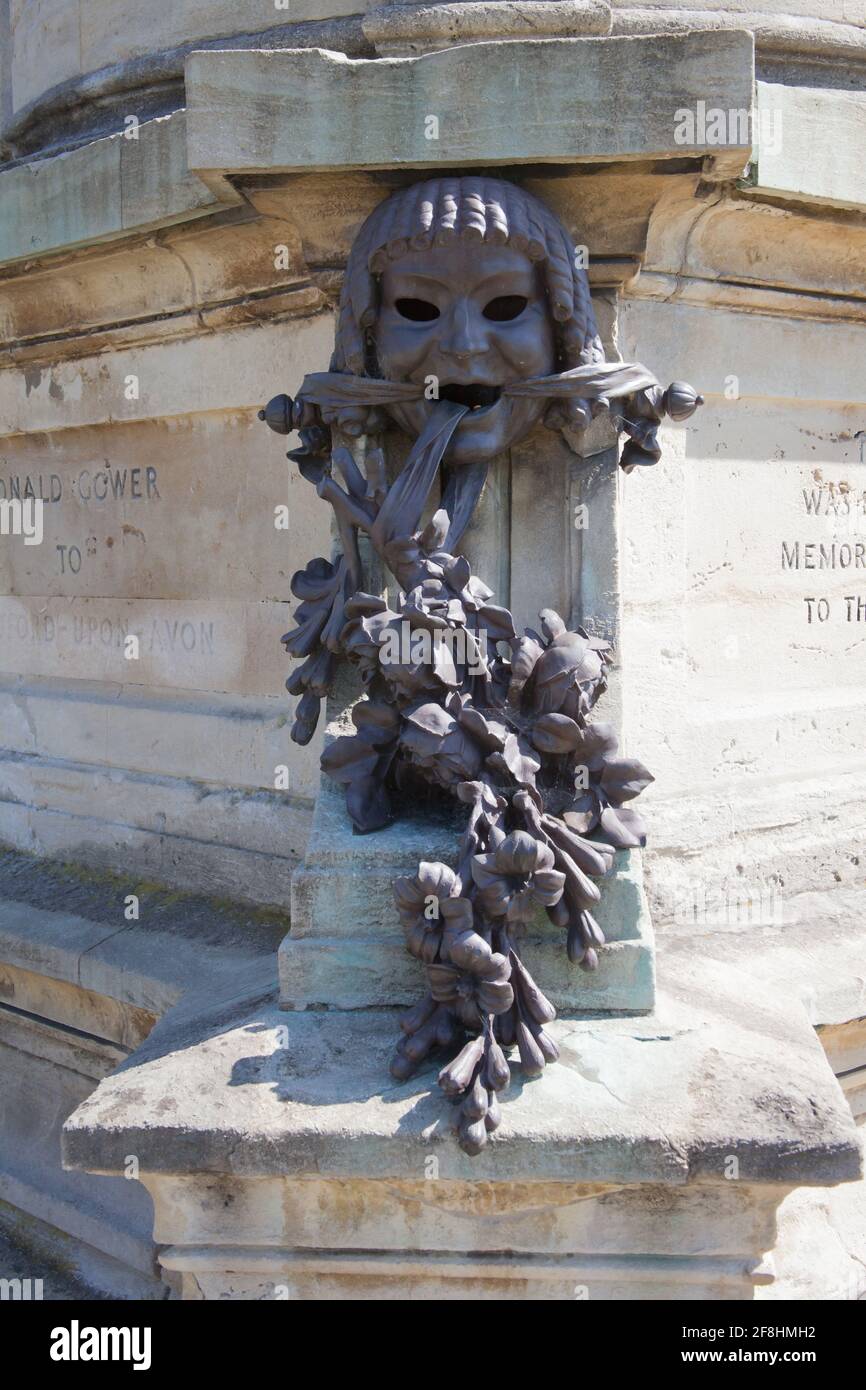 The William Shakespeare Memorial at Bancroft Gardens in Stratford upon ...