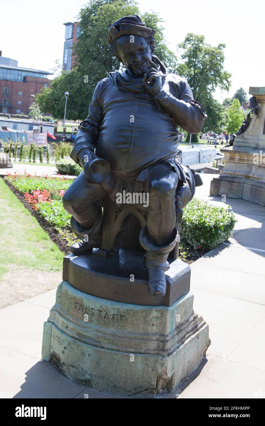 A statue of Flastaff at The William Shakespeare Memorial at Bancroft ...