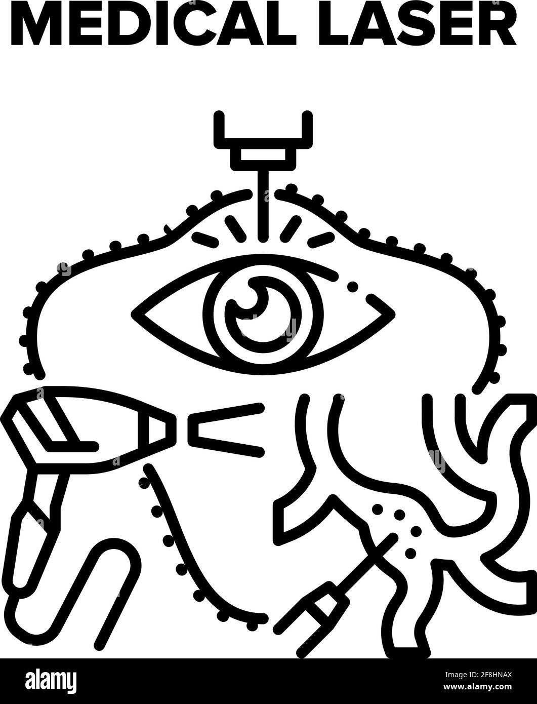 Medical Laser Vector Black Illustration Stock Vector Image & Art - Alamy