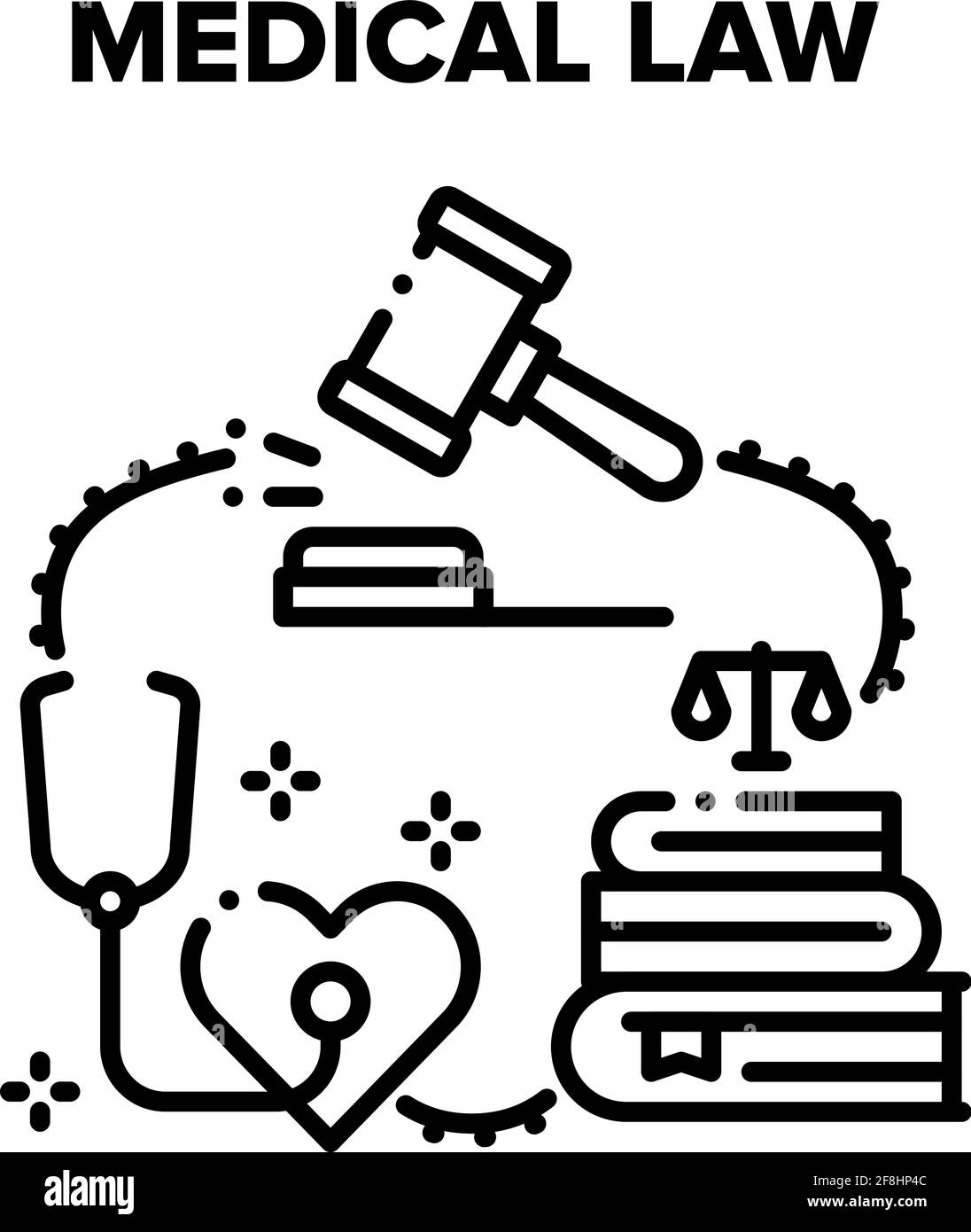 Medical Law Vector Black Illustration Stock Vector Image & Art - Alamy