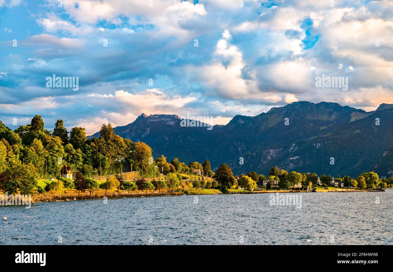 Landscape of Lake Geneva in Switzerland Stock Photo - Alamy