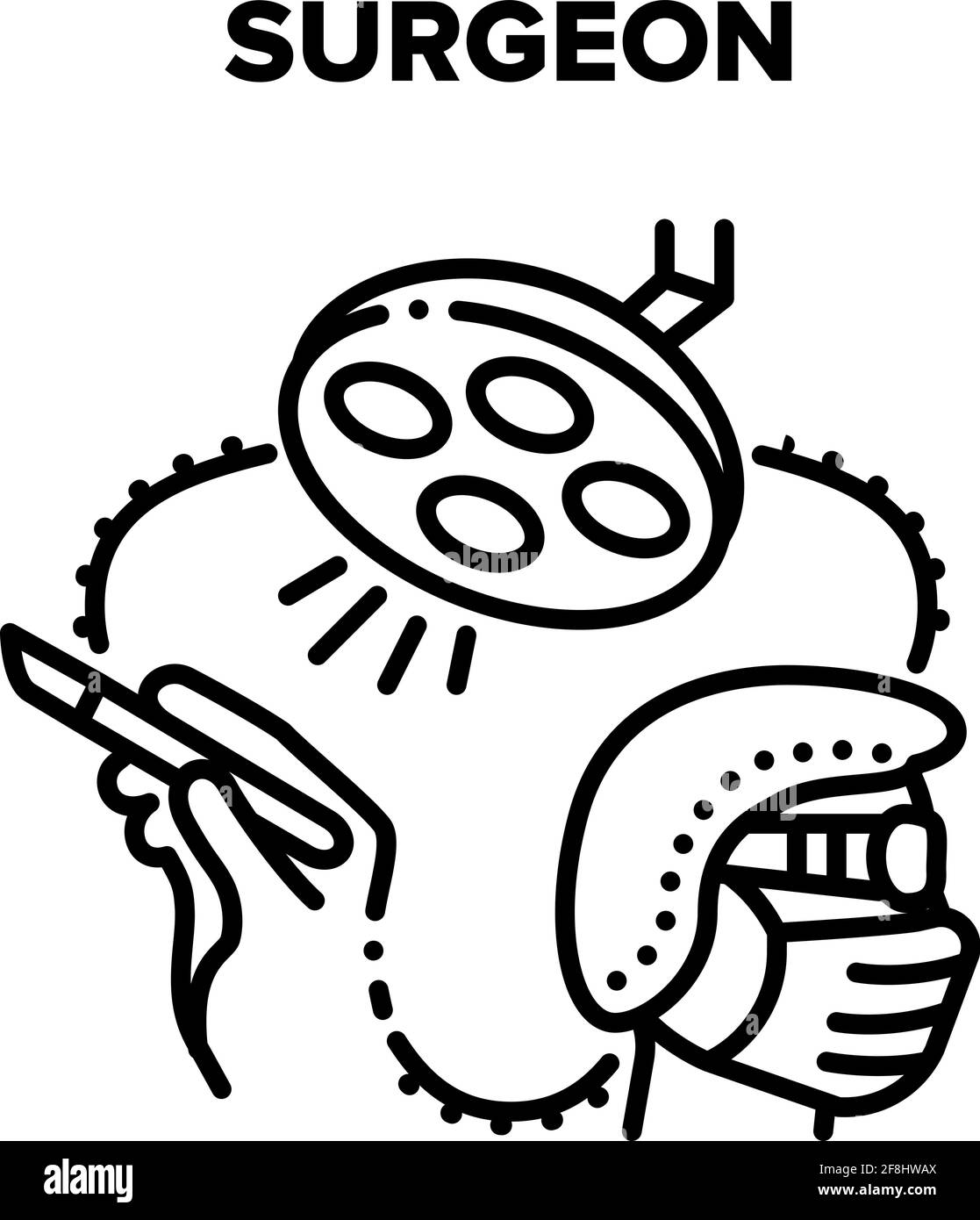 Surgeon Doctor Vector Concept Color Illustration Stock Vector Image ...