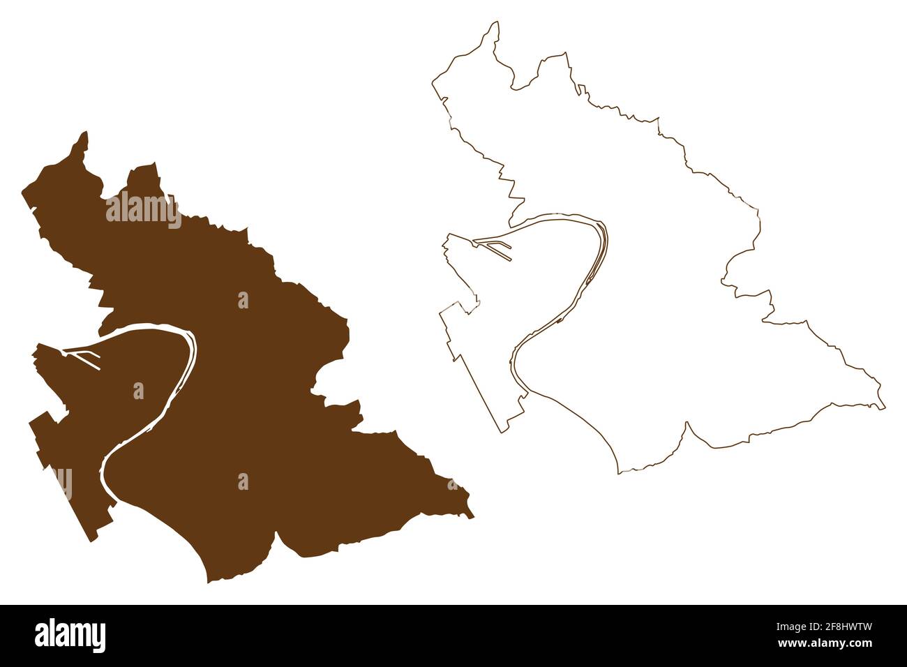 Aschaffenburg city (Federal Republic of Germany, Urban district Lower ...