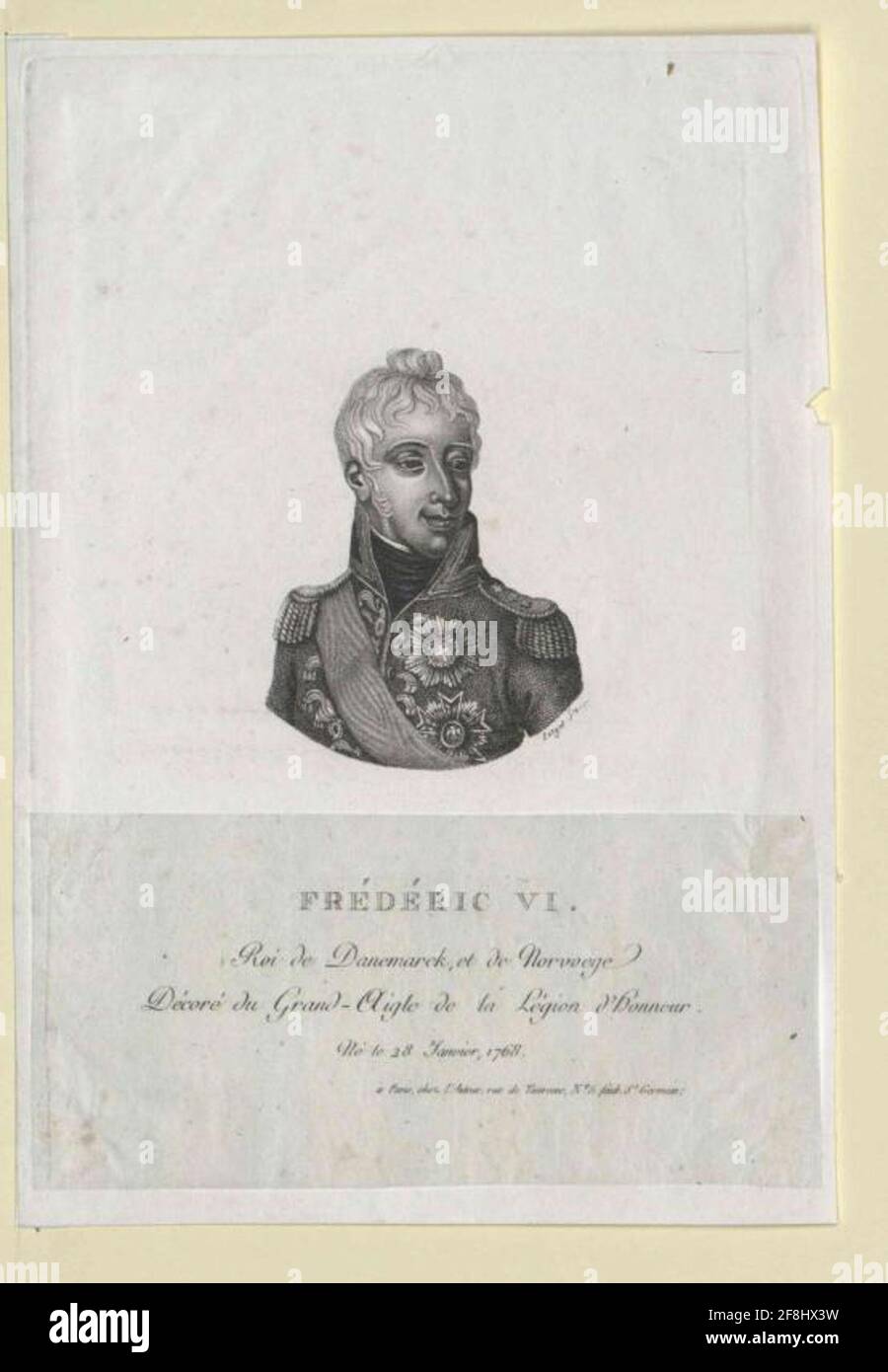 Frederick VI., King of Denmark Stock Photo - Alamy