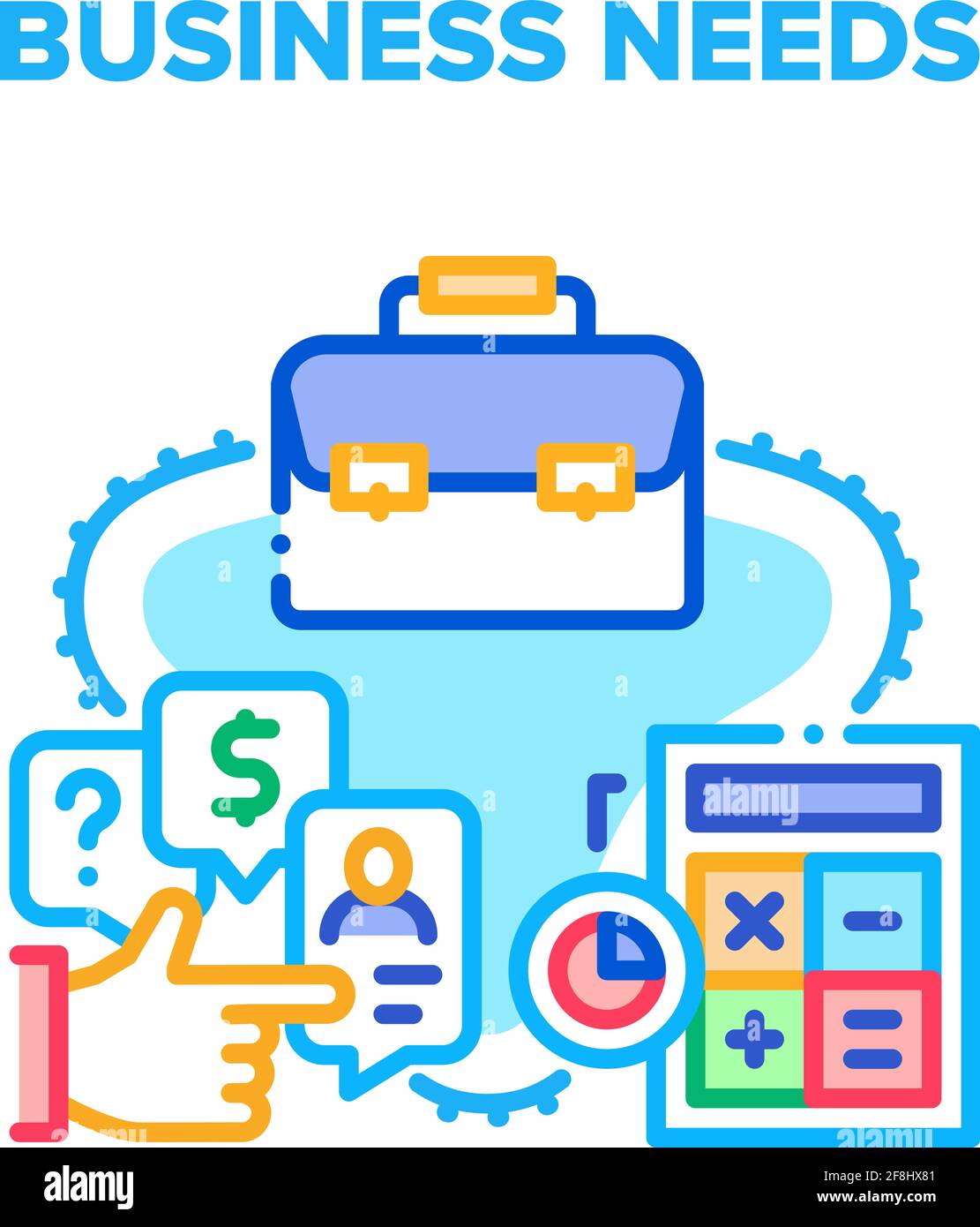 Business Needs Vector Concept Color Illustration Stock Vector Image ...