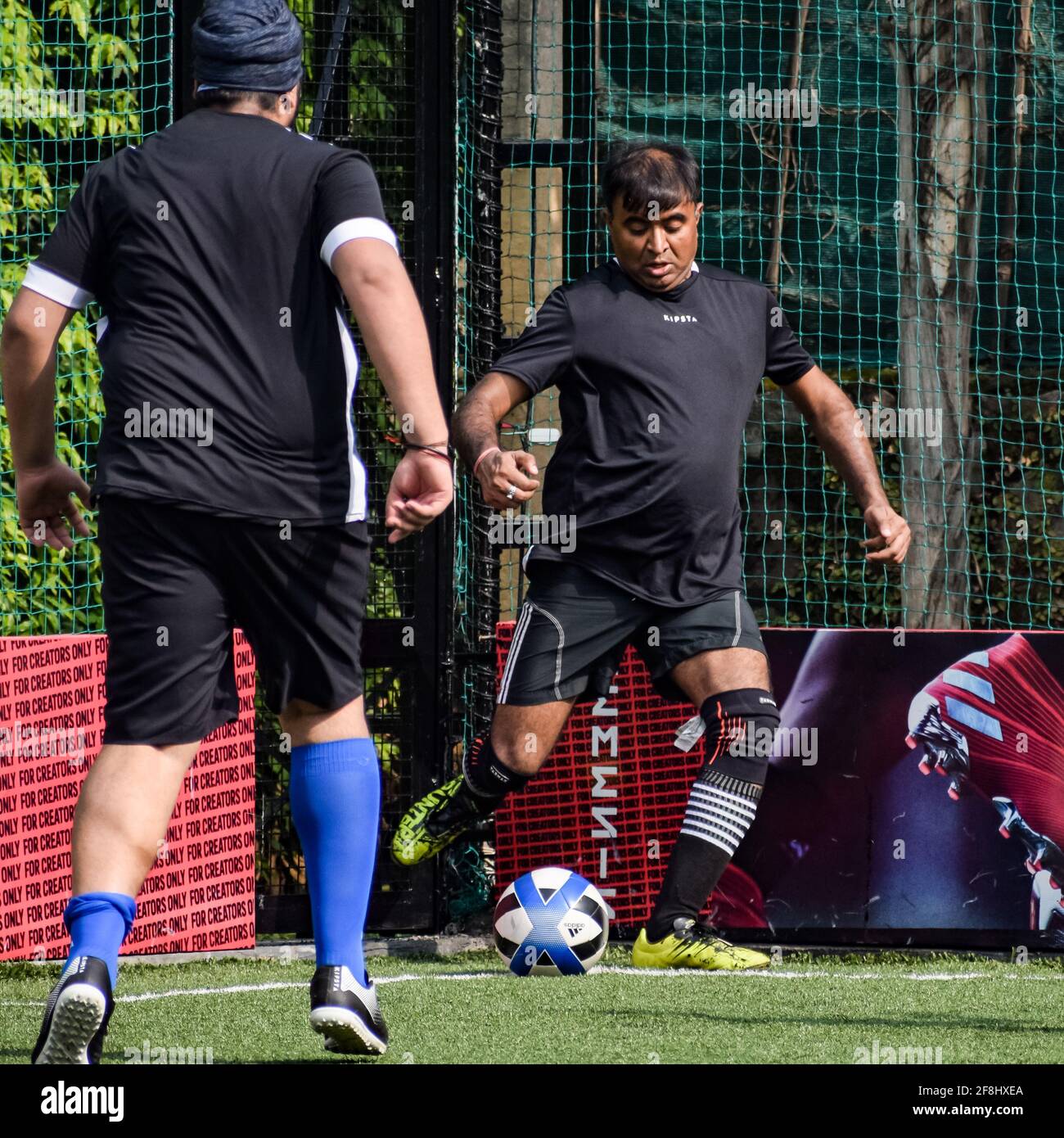 New Delhi, India - July 19 2019: Footballers of local football team ...