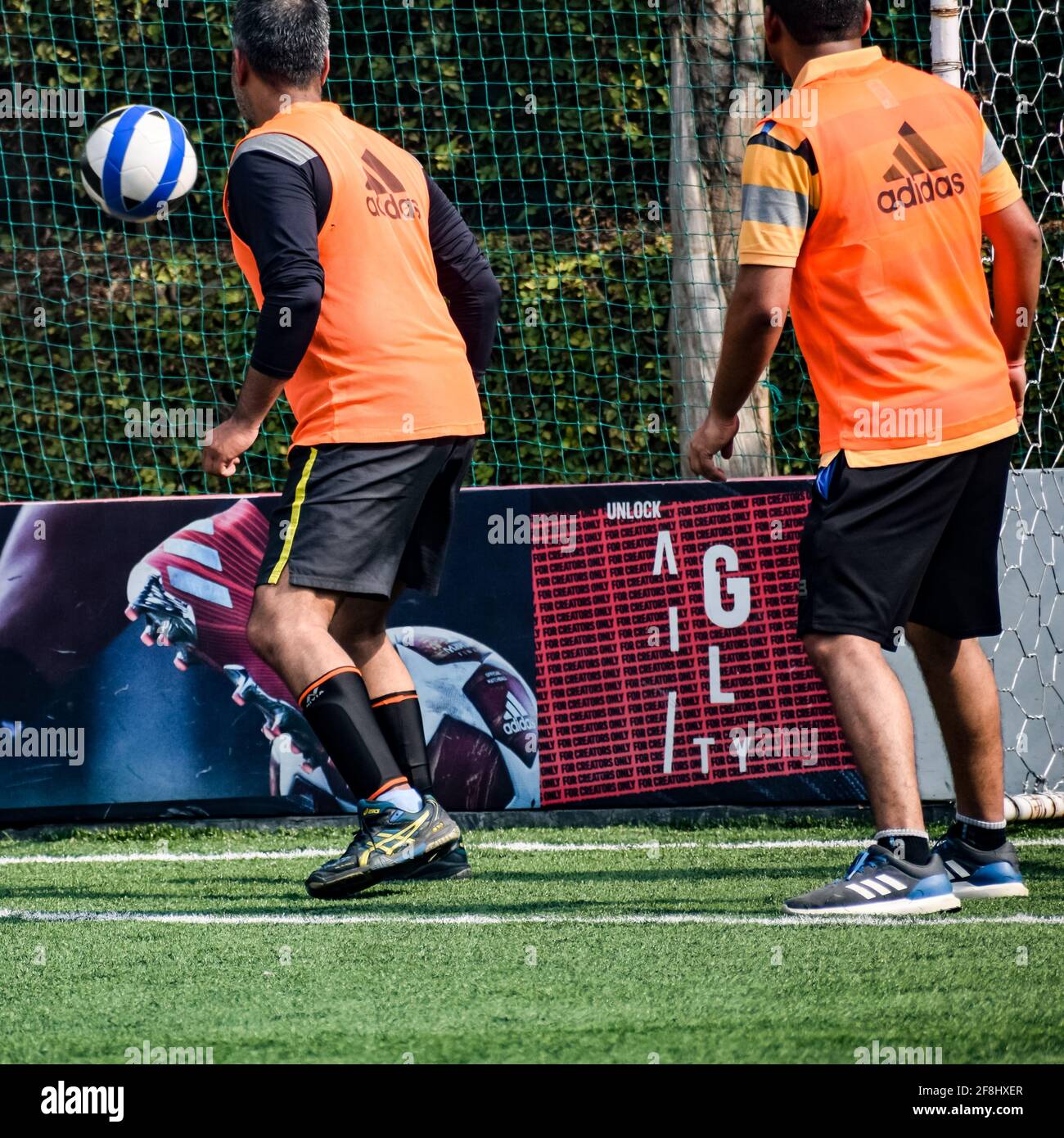 New Delhi, India - July 19 2019: Footballers of local football team ...