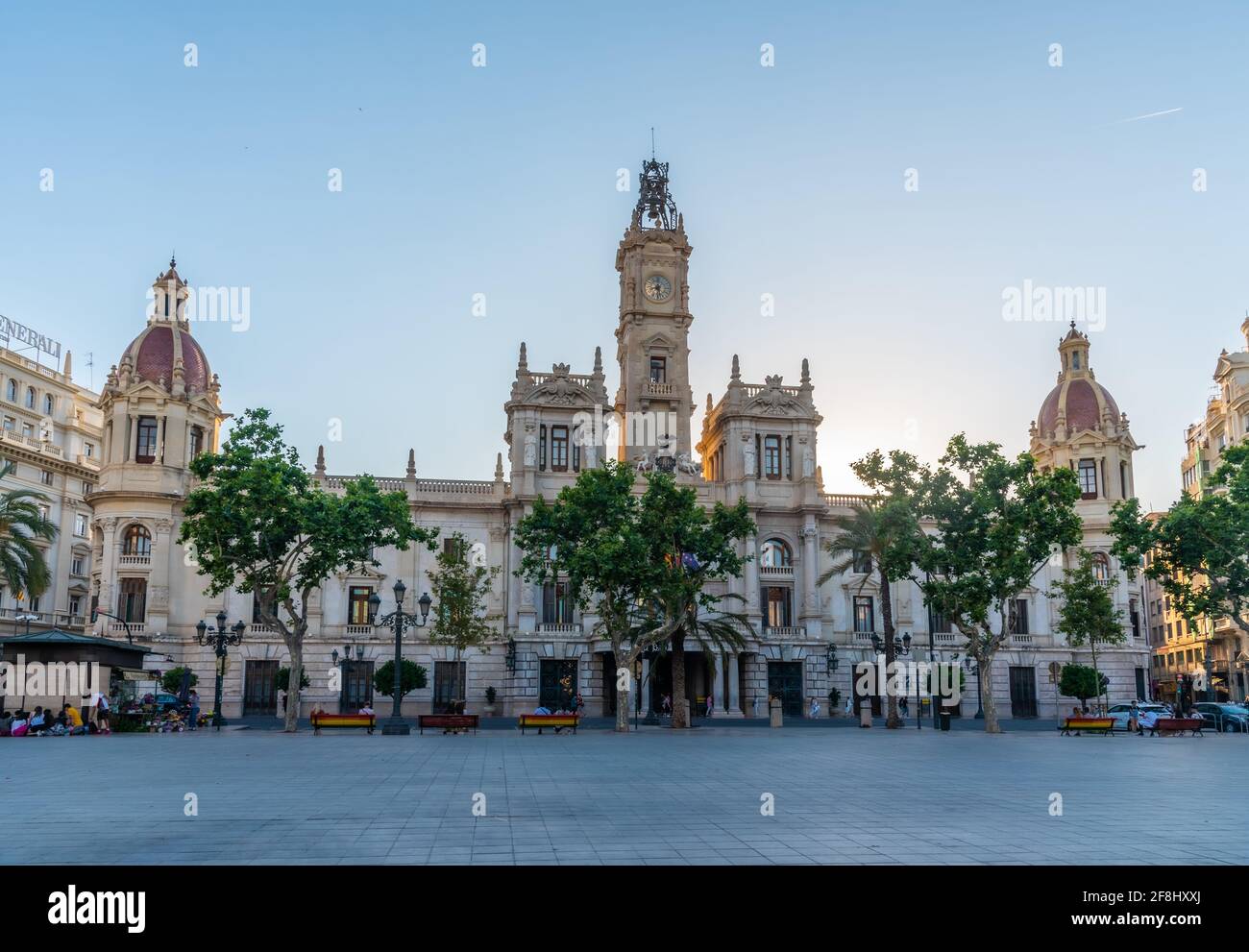 Town hall in Spanish town Valencia Stock Photo - Alamy