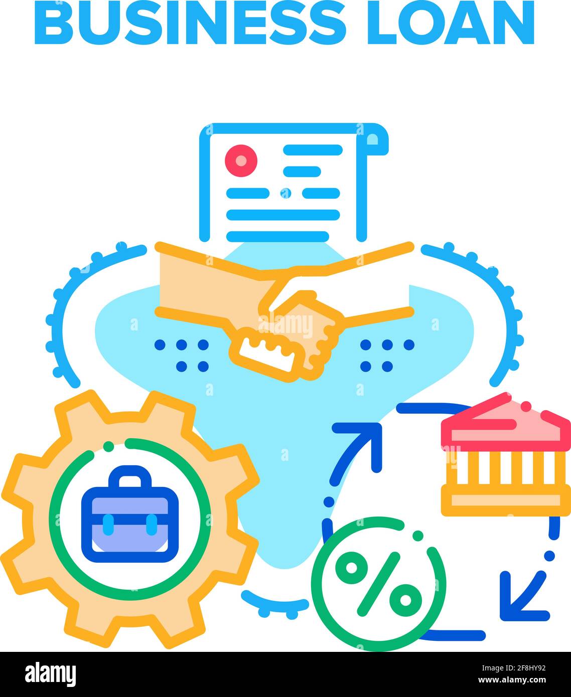 Business Loan Vector Concept Color Illustration Stock Vector Image ...