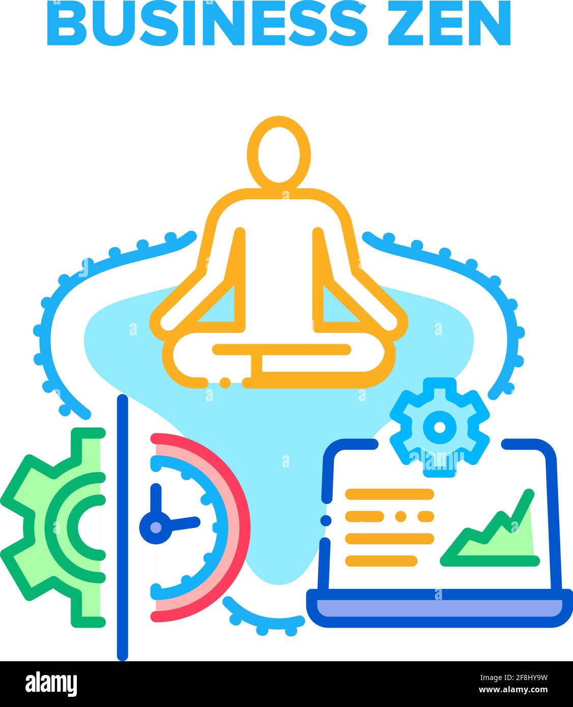 Business Zen Vector Concept Color Illustration Stock Vector Image & Art ...