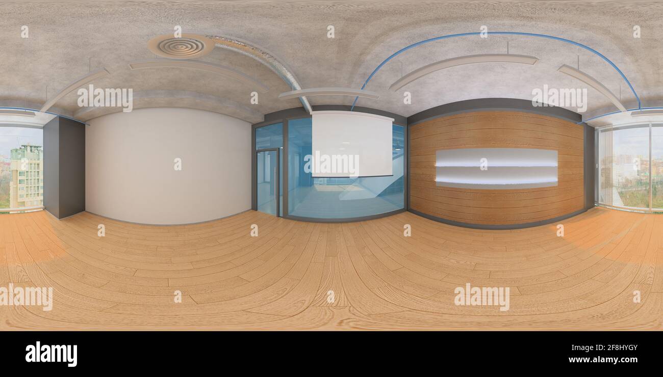 spherical panorama of the interior, 3D illustration Stock Photo - Alamy