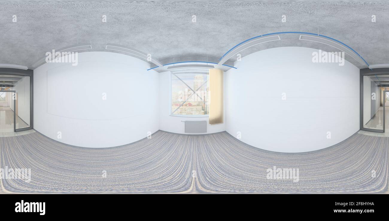 spherical panorama of the interior, 3D illustration Stock Photo - Alamy