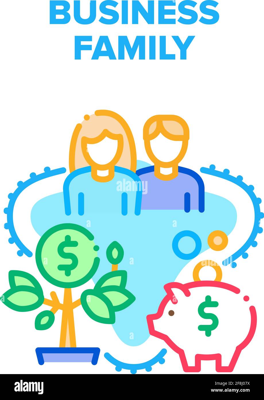 Business Family Vector Concept Color Illustration Stock Vector Image ...