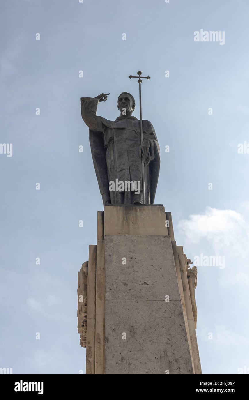 BURGOS, SPAIN - April 9, 2021: Statue of Saint Dominic de Guzman ...