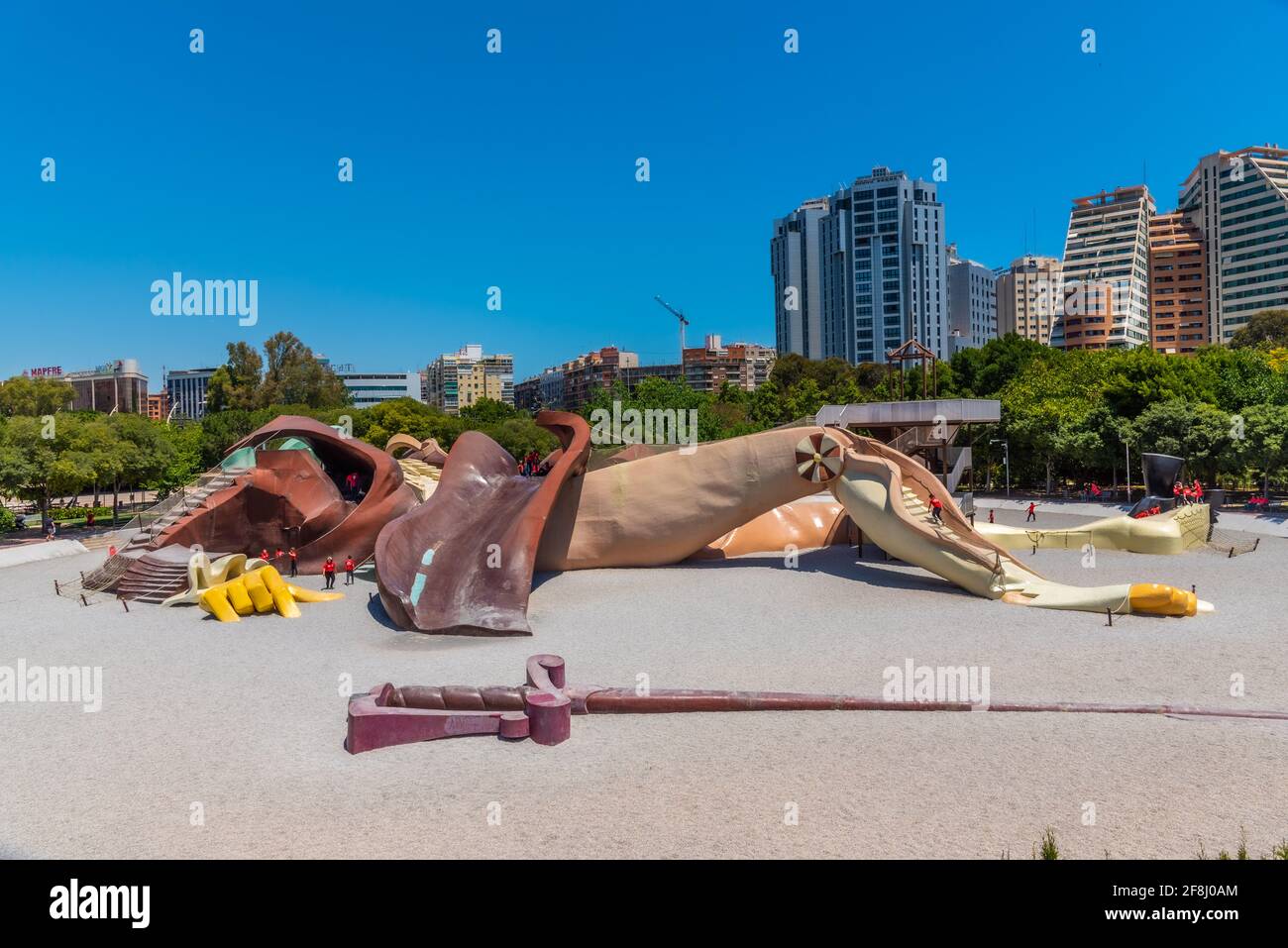 Gulliver shaped playground in Valencia, Spain Stock Photo - Alamy